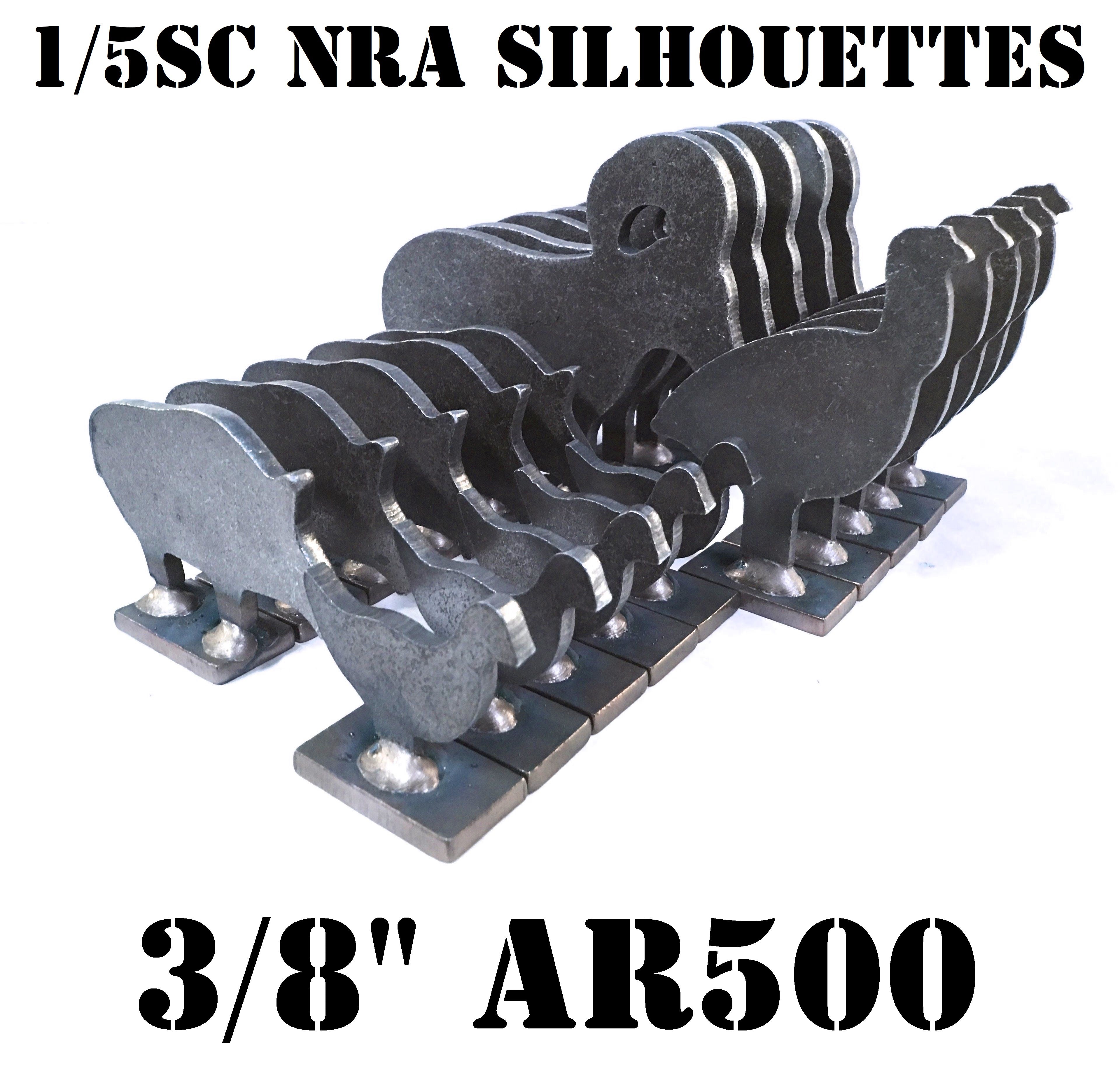 1/5sc. NRA/IHMSA 3/8" AR500 Silhouettes - .22LR/High Powered Pistol ...