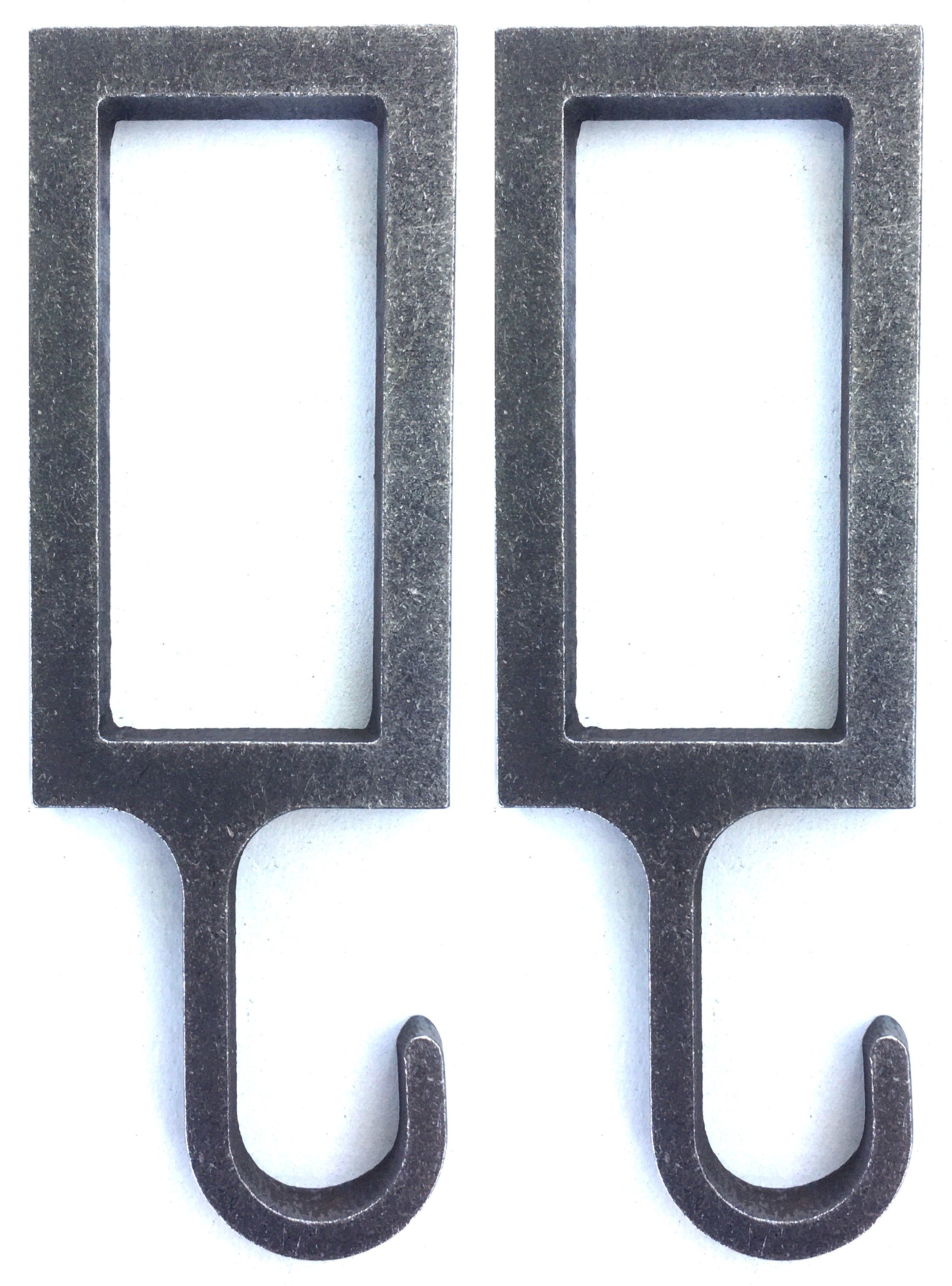 2pc 3/8" AR500 2x4 Steel Shooting Target Gong Hanger Vertical Hook Mou ...