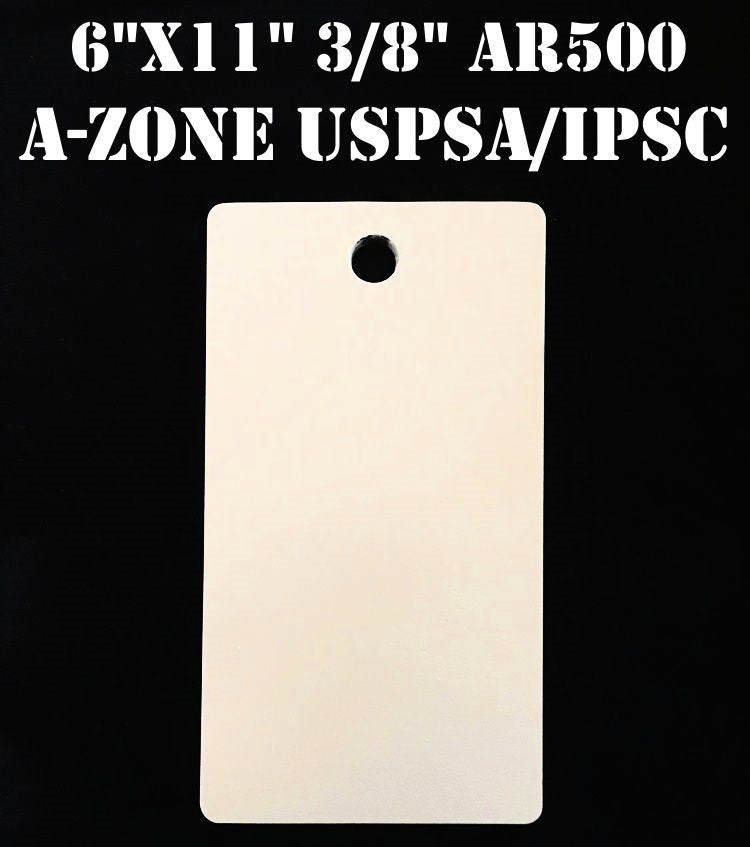 Magnum Target 3/8" AR500 A-Zone 6"x11" Plate USPSA/IPSC/IDPA Silhouett