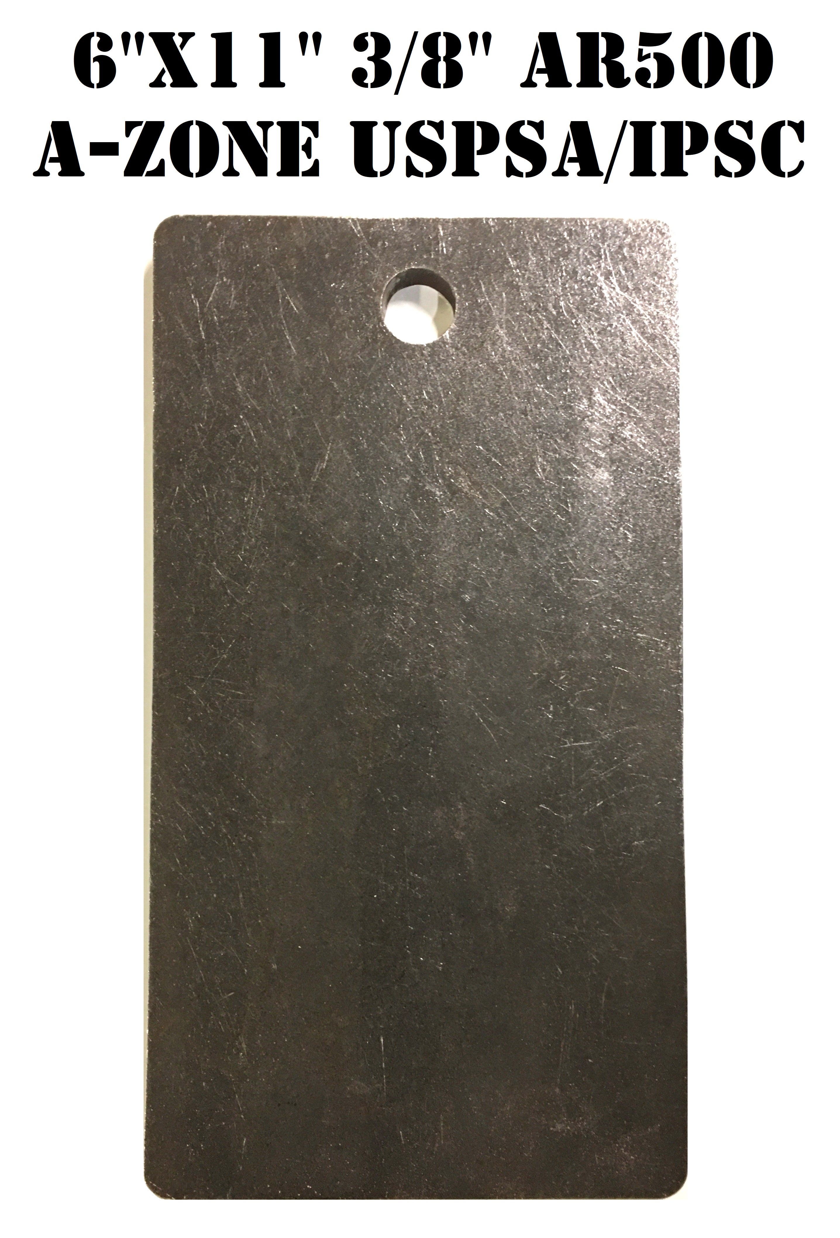Magnum Target 3/8" AR500 A-Zone 6"x11" Plate USPSA/IPSC/IDPA Silhouett