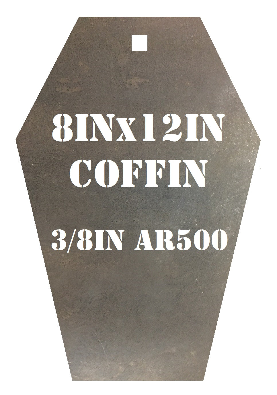 Magnum Target 8"x12", 12"x18" or 16"x24" 3/8" AR500 Coffin/Casket Cowb
