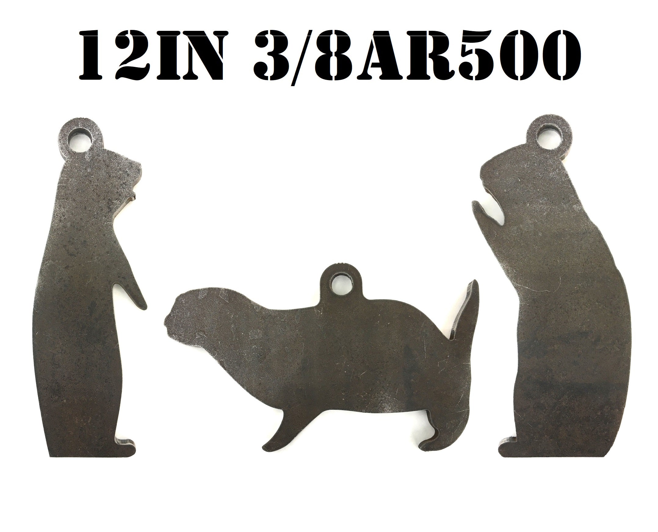 12" Steel Shooting Targets - 3/8" AR500 Prairie Dog Animal Silhouette ...