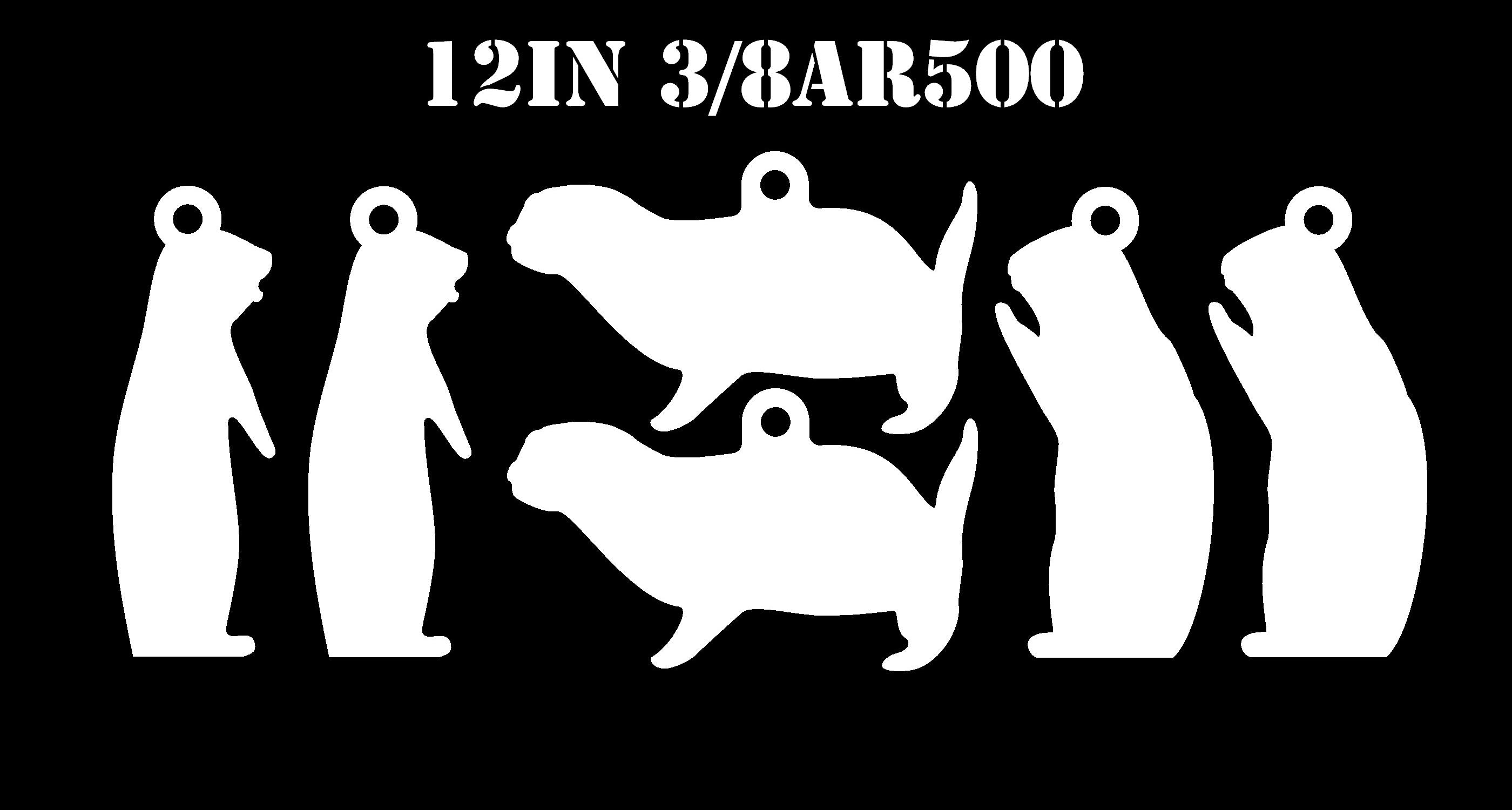 12" Steel Shooting Targets - 3/8" AR500 Prairie Dog Animal Silhouette ...