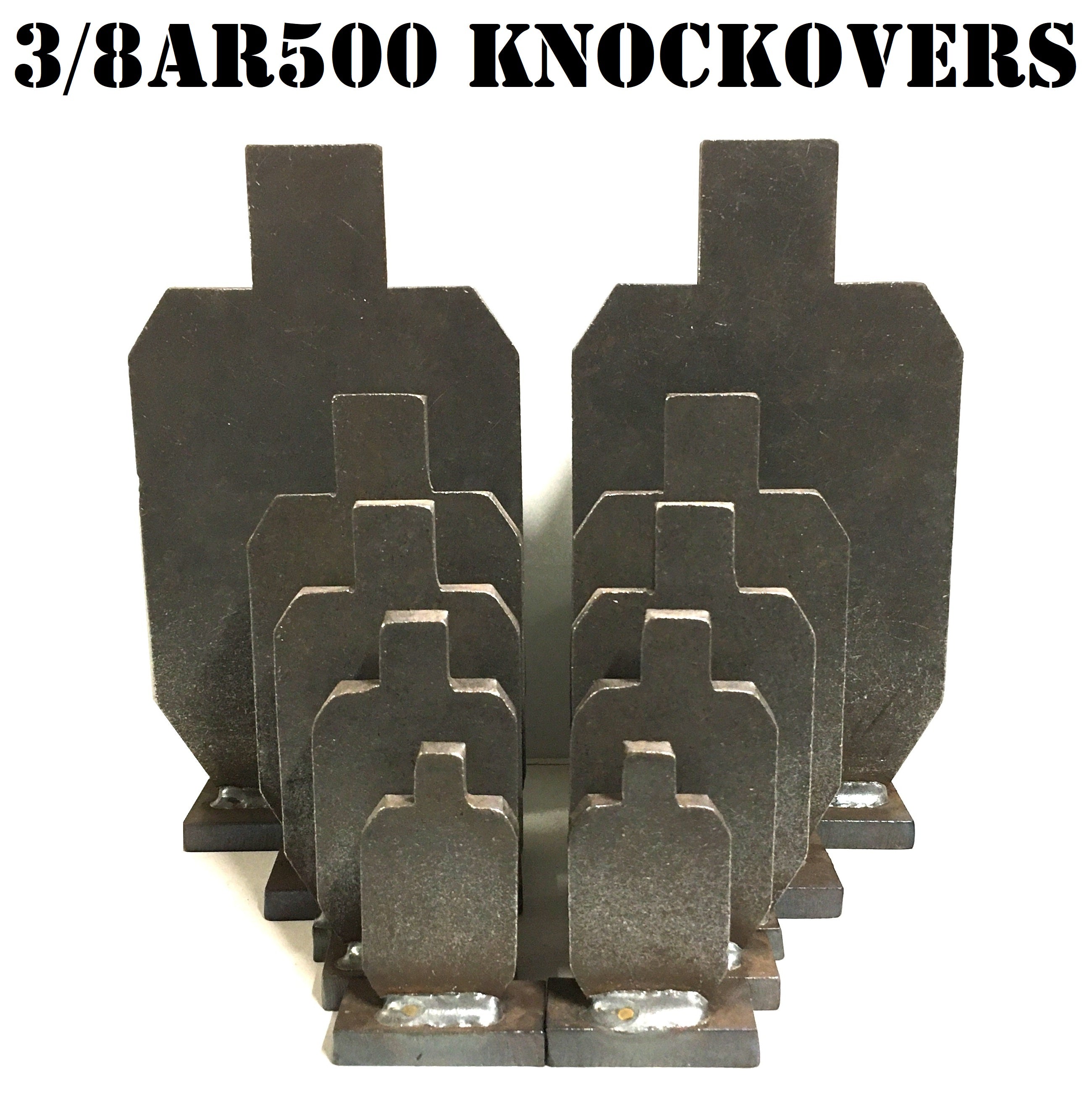 10pc IDPA/IPSC Steel Shooting Range Knock-over Targets - AR500 Metal K ...