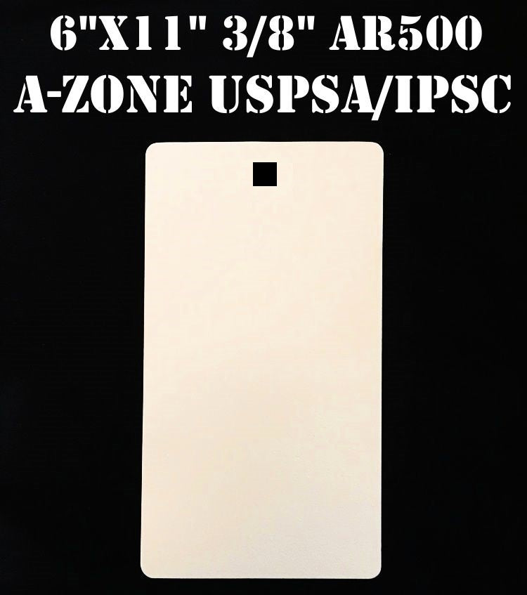 6"x11" 3/8" AR500 A-Zone Plate USPSA/IPSC/IDPA Silhouette Steel Shooti ...