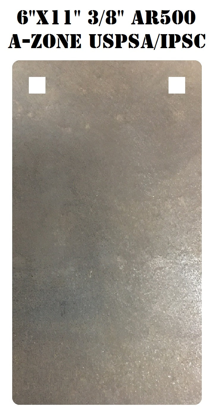 6"x11" 3/8" AR500 A-Zone Plate USPSA/IPSC/IDPA Silhouette Steel Shooti ...