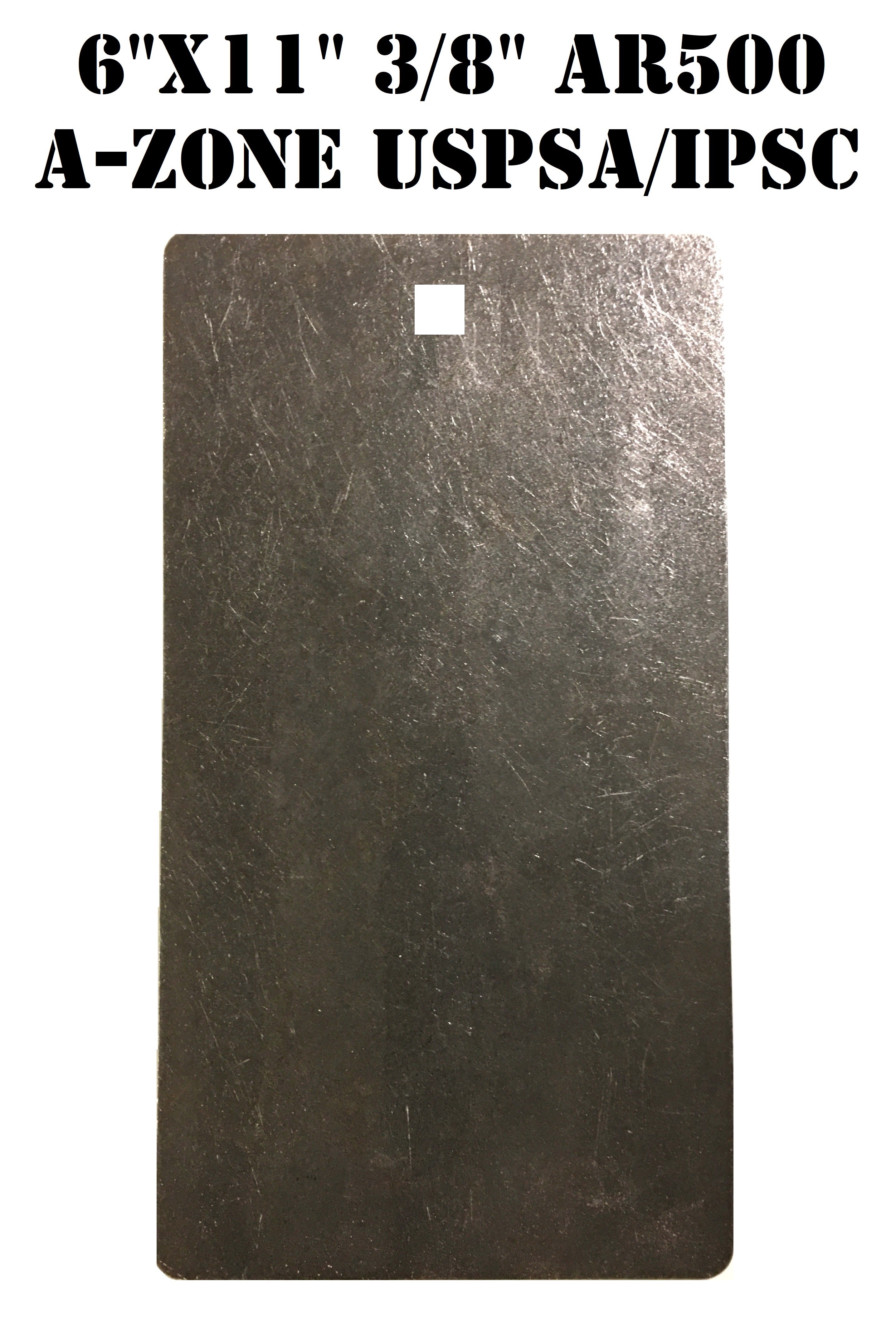 Magnum Target 3/8" AR500 A-Zone 6"x11" Plate USPSA/IPSC/IDPA Silhouett