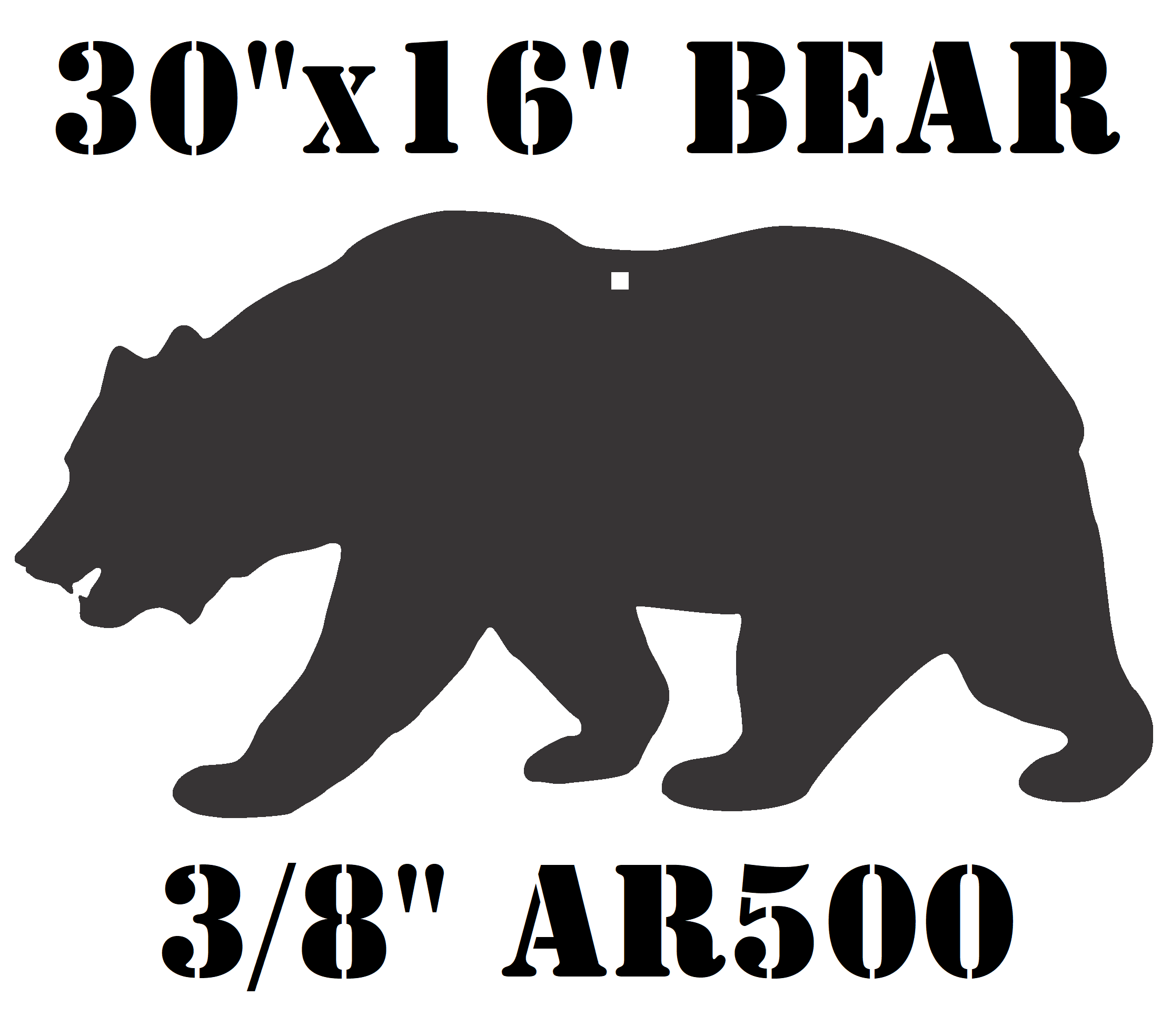 Magnum Target 30"x16" 3/8" AR500 Bear/Animal Steel Shooting Target - R