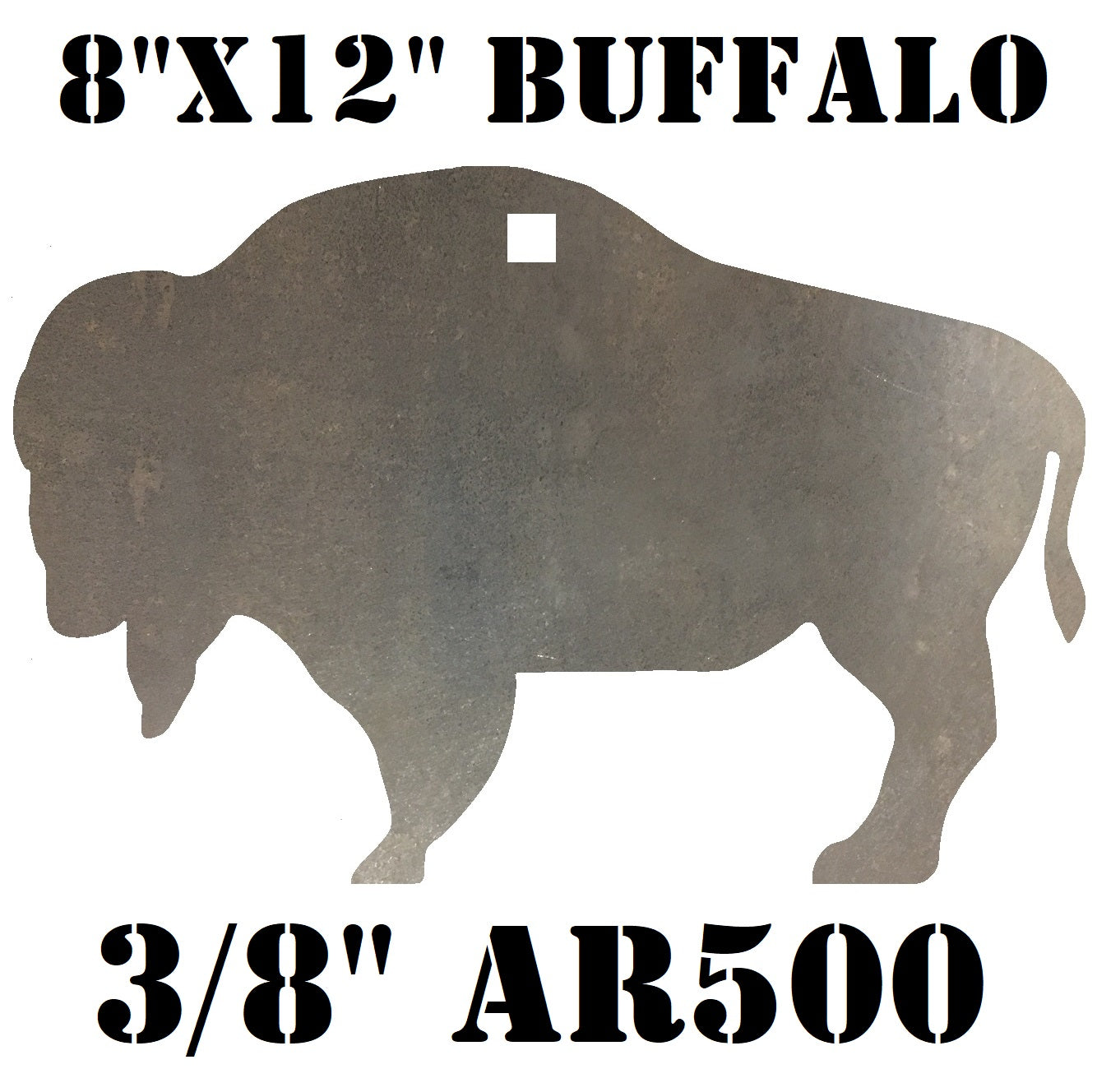 8"x12", 12"x18" or 16"x24" 3/8" AR500 Buffalo/Bison Gong - Cowboy Acti ...