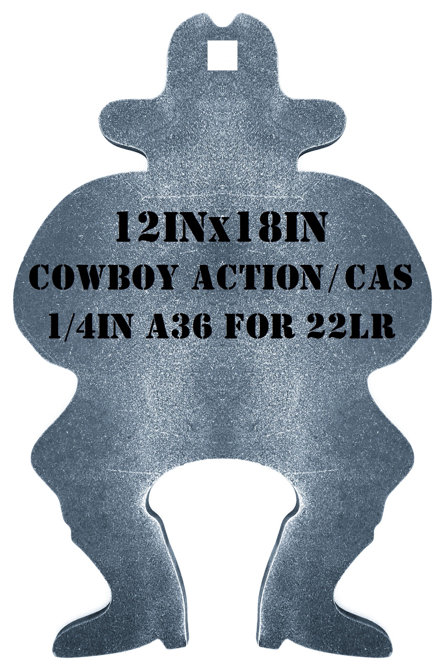 12"x18" 1/4" Mild Steel 22LR Rimfire Cowboy Action Sheriff Silhouette ...