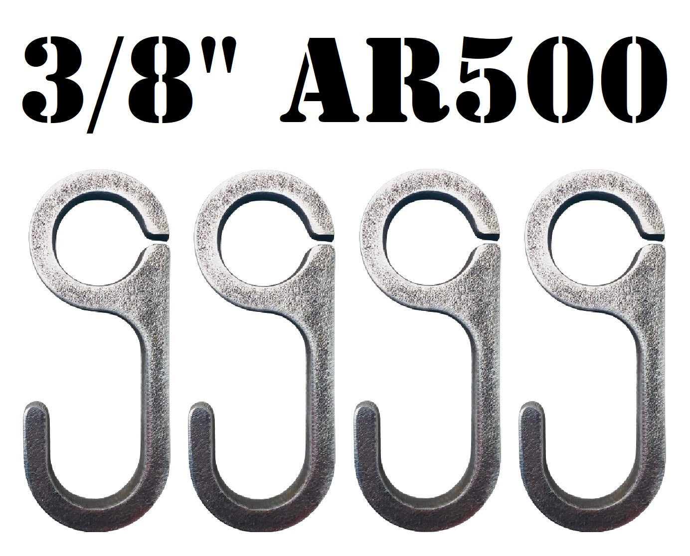 3/8” AR500 4" Tall Steel Shooting Target Hanger Range Hooks 4pc for 3 ...