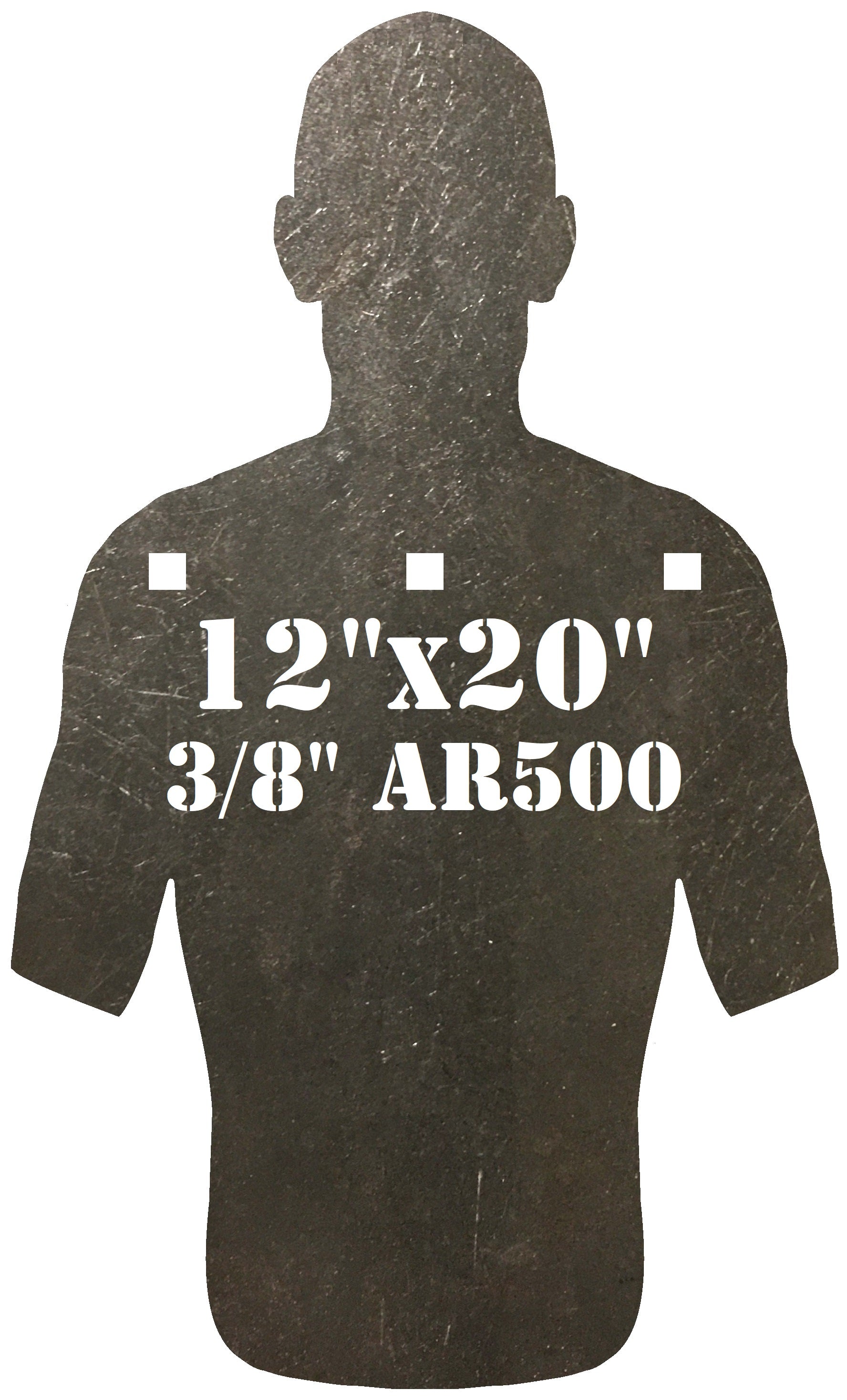 12"x20" 3/8" AR500 Combatant Silhouette Steel Shooting Range Gong Meta ...