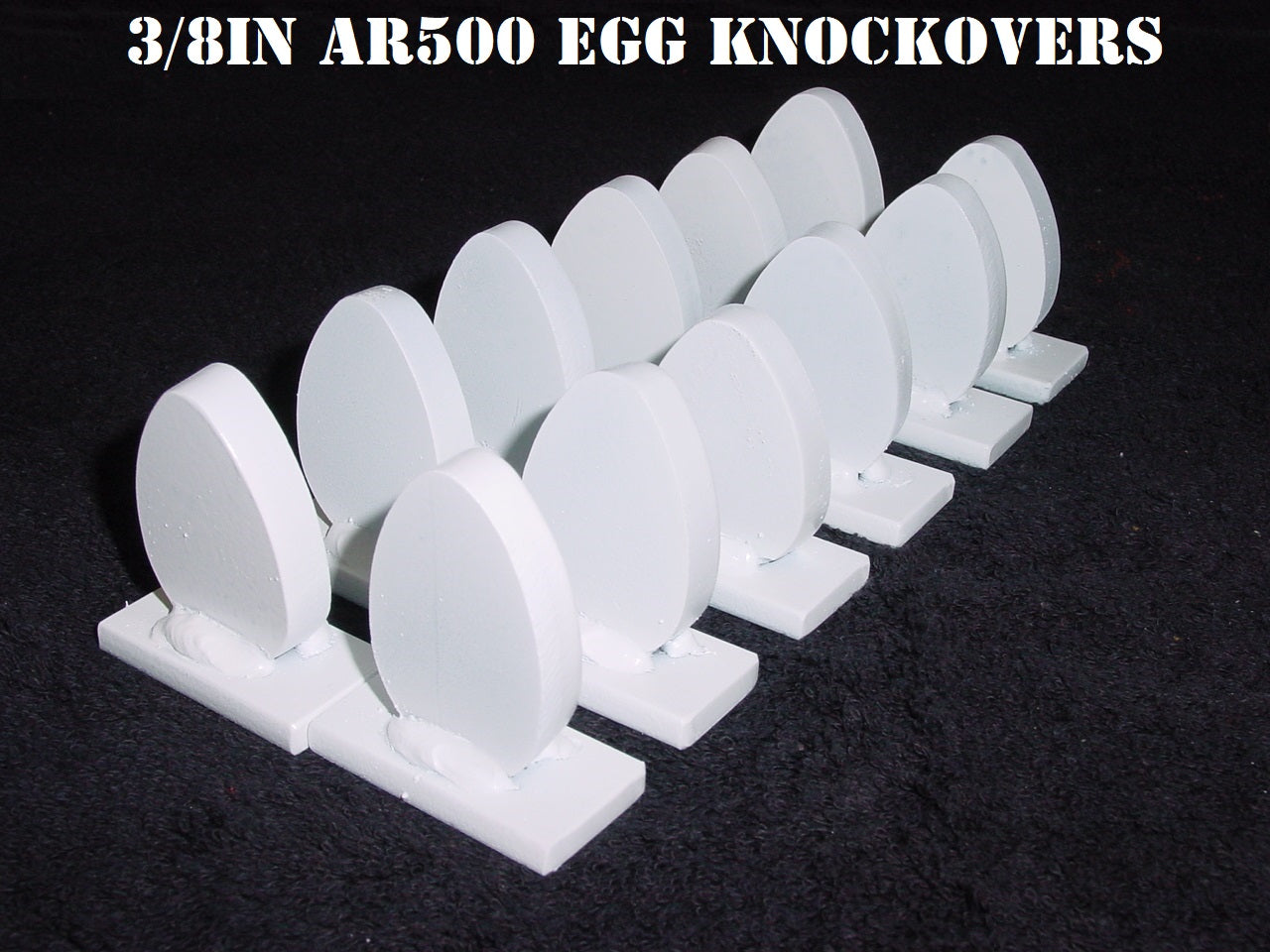Magnum Target Steel Shooting Targets - 12pc Egg Knockover Set - Action