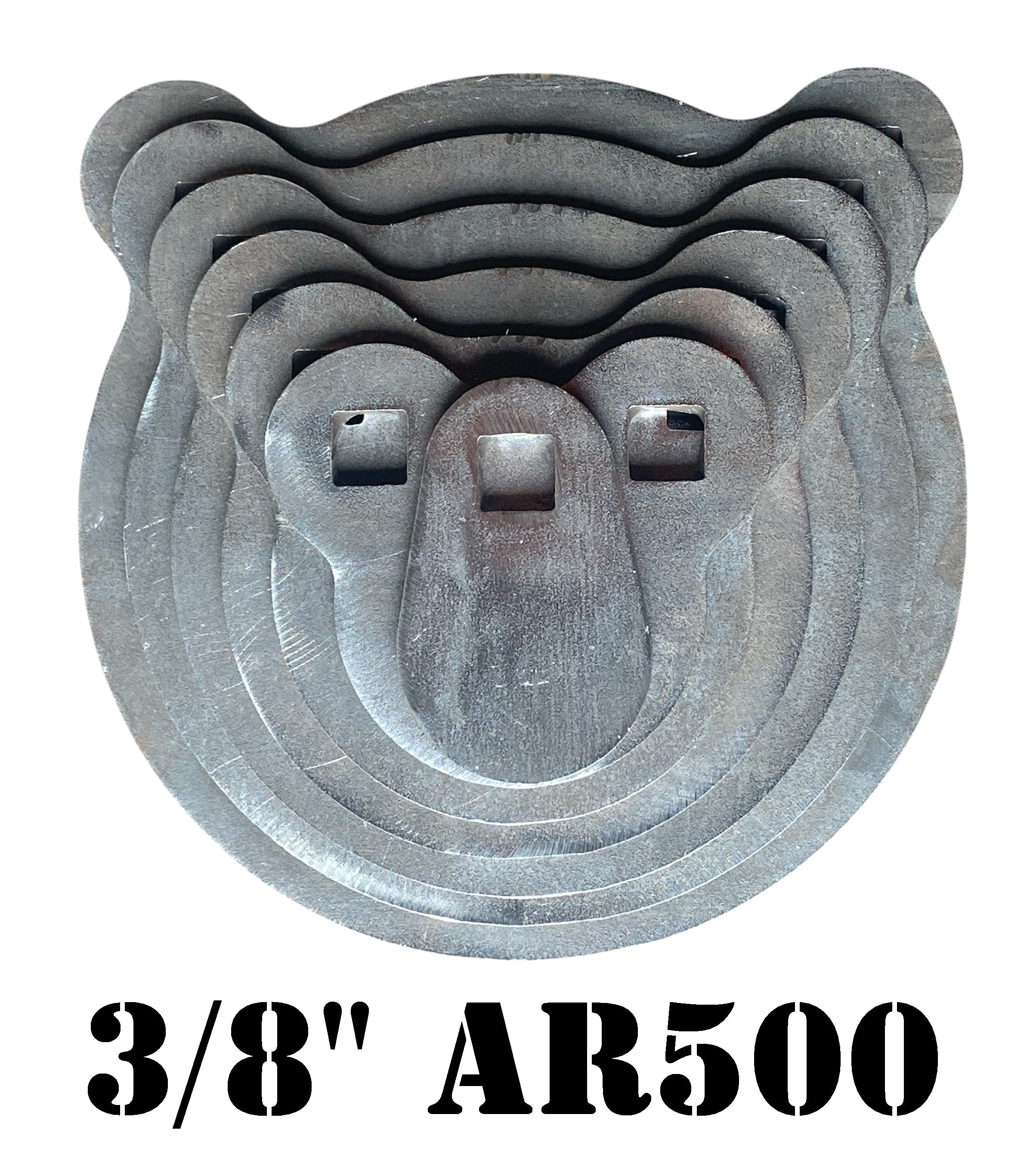 Magnum Target 3/8" AR500 7pc KYL Steel Shooting Targets - 2" 3" 4" 5"