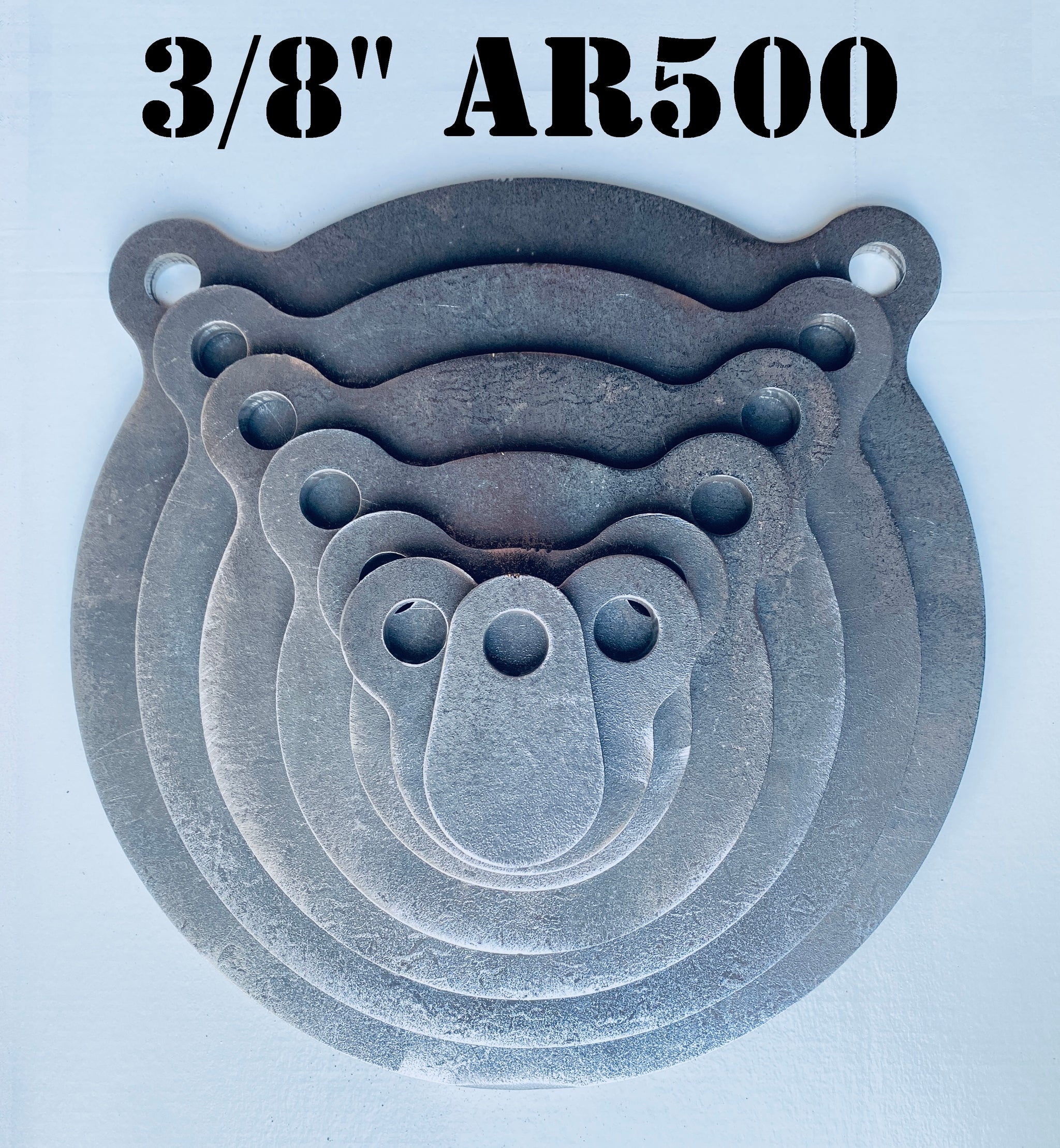 Shooting Targets Set Of 2 AR500 Steel Gong - 2' X 1/2' Thick, HMF ...