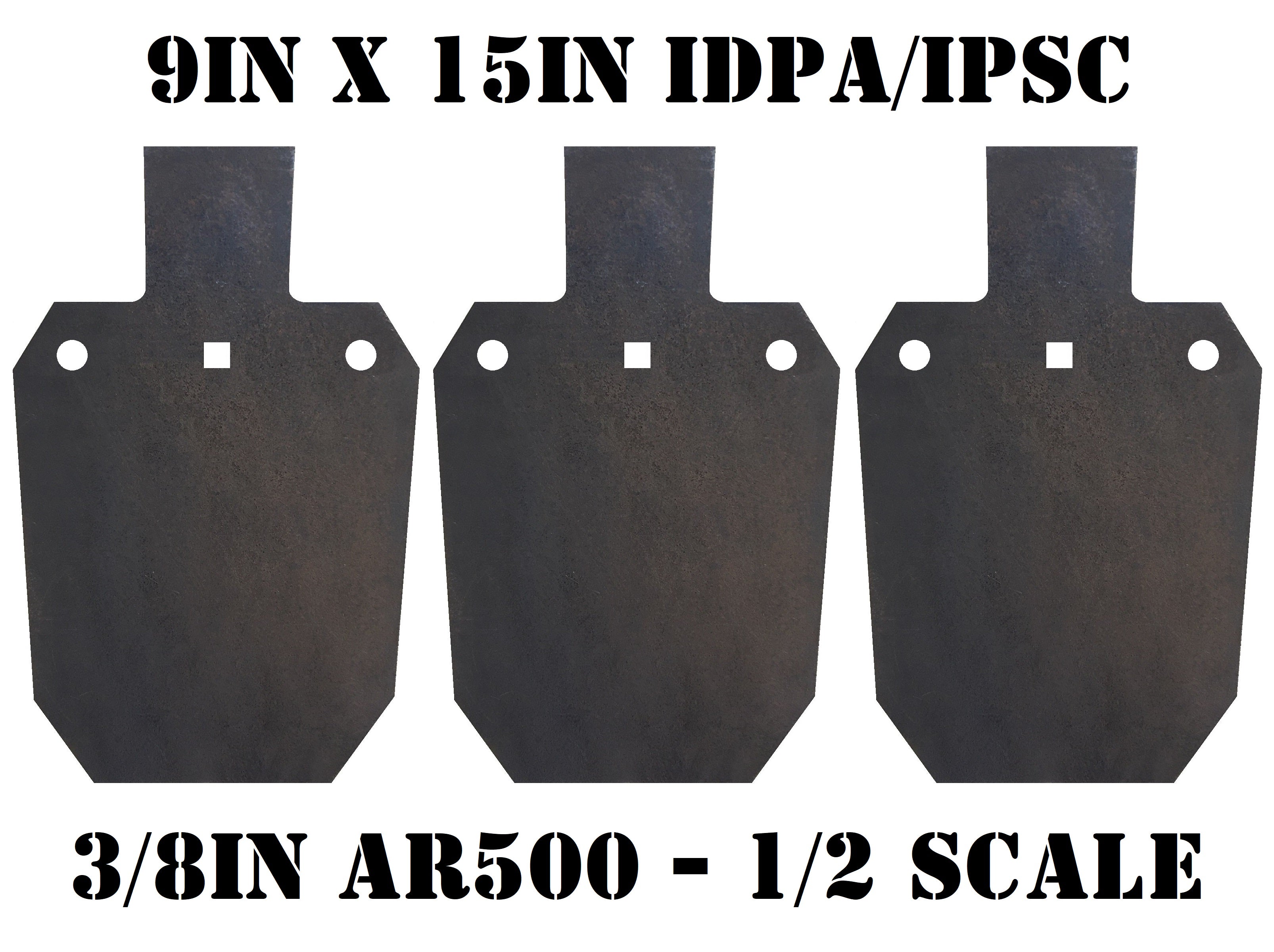 Magnum Target 9"x15" 3/8" AR500 1/2 Scale IDPA/IPSC Steel Shooting Gon