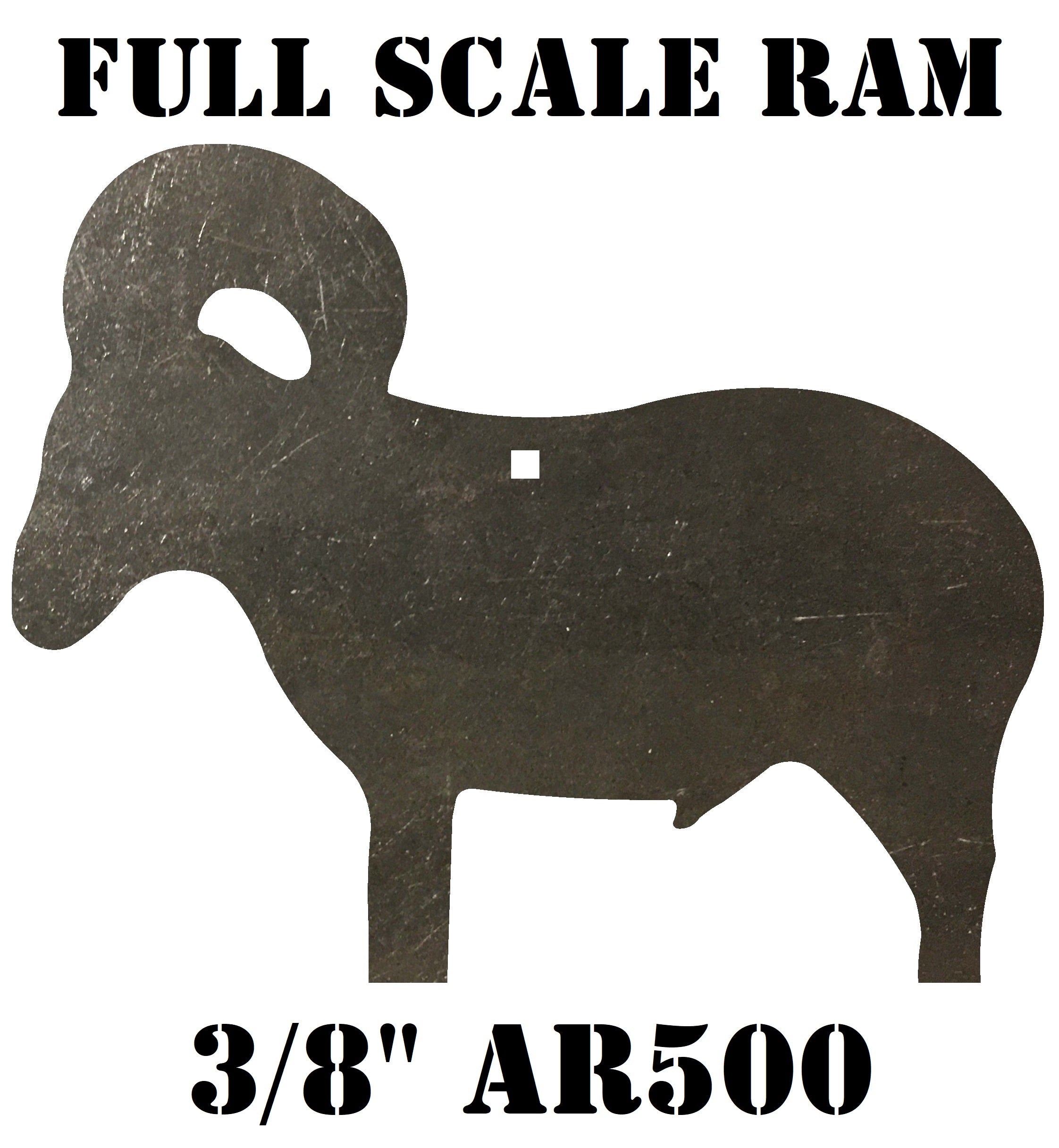 32"x26" 3/8" AR500 NRA/IHMSA FULL SCALE Metallic Ram Silhouette Gong ...