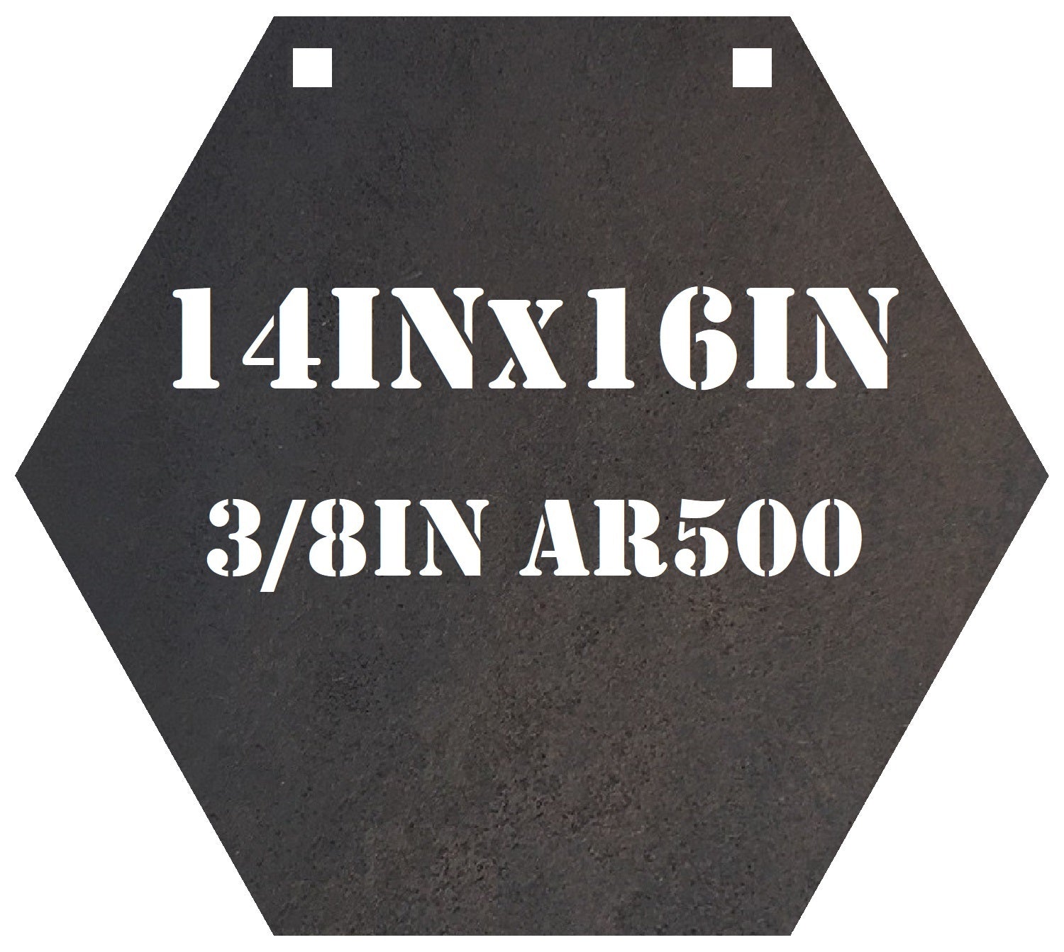 14"x16" 3/8" AR500 Steel Hexagon Target - Pistol & Rifle Shooting Gong ...