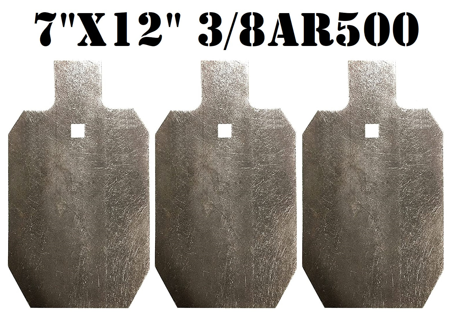Magnum Target 3/8" AR500 7"x12" IDPA/IPSC Steel Shooting Target - 3pc