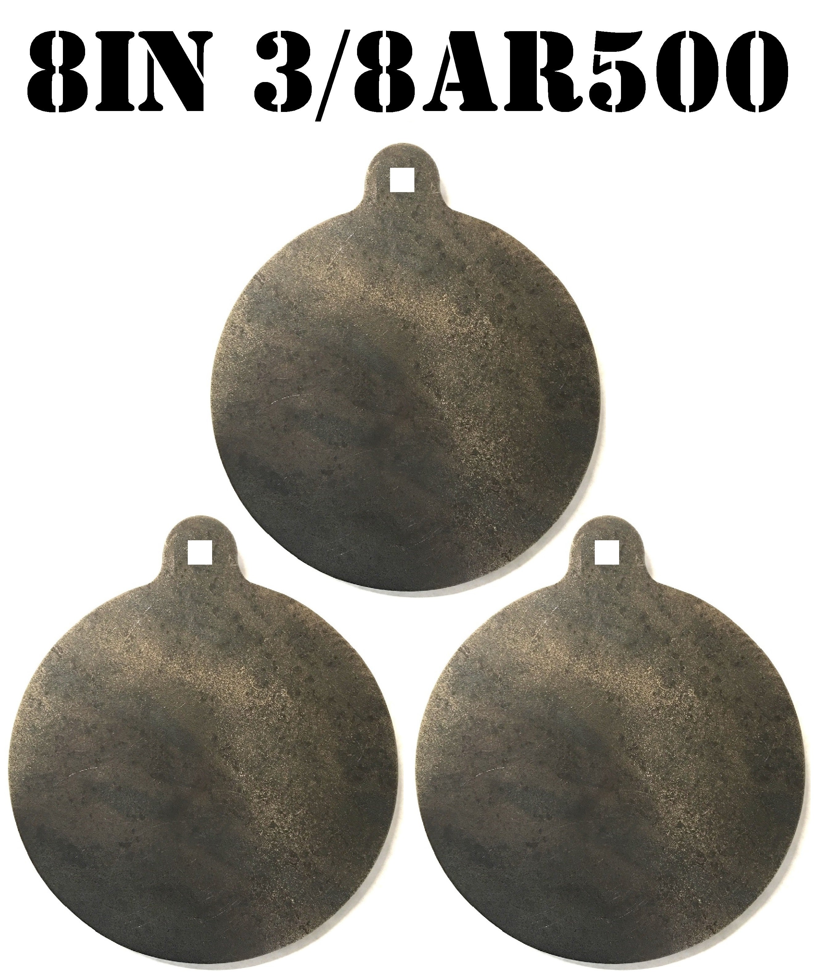 3/8" AR500 8" NRA Gong/Hanger Steel Shooting Target - Pistol & Rifle P ...