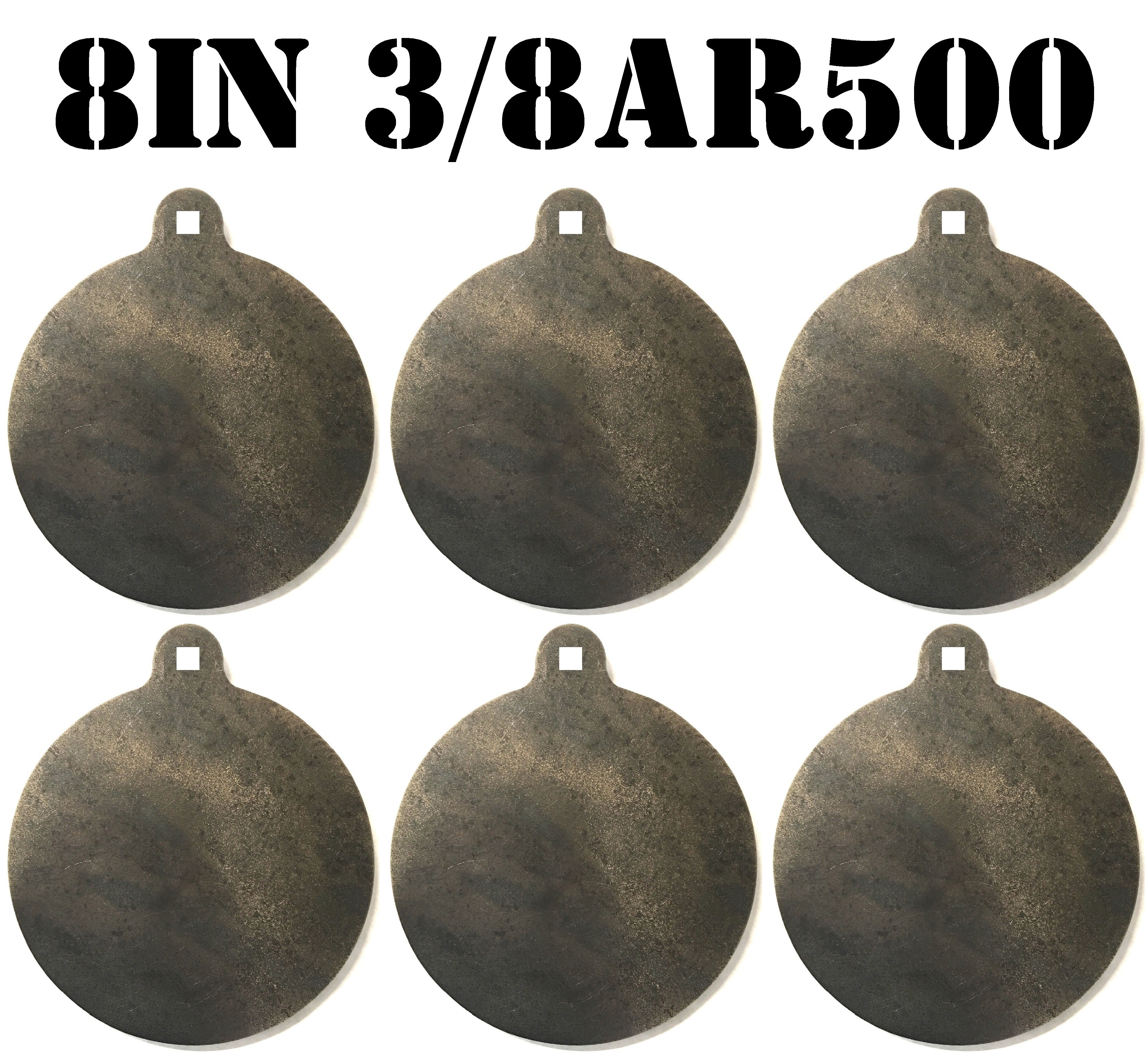 Magnum Target 8" x 3/8" AR500 Gong/Hanger Steel Shooting Target - Pist