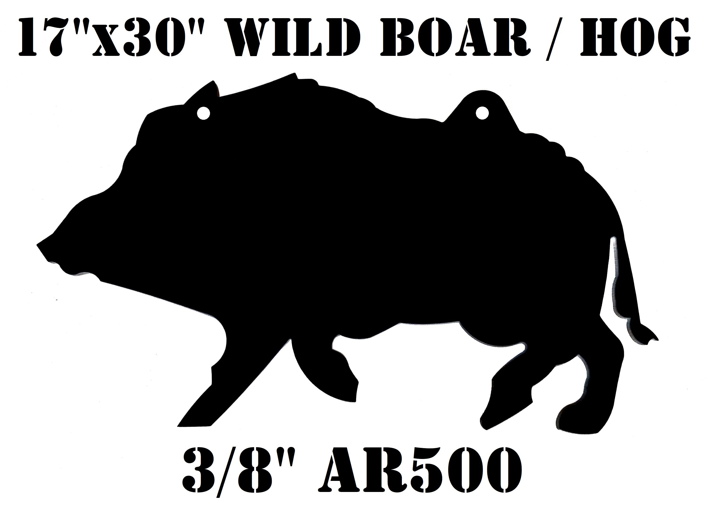 Magnum Target 17"x30" 3/8" AR500 Wild Hog Boar Pig Metal Gong Steel Sh