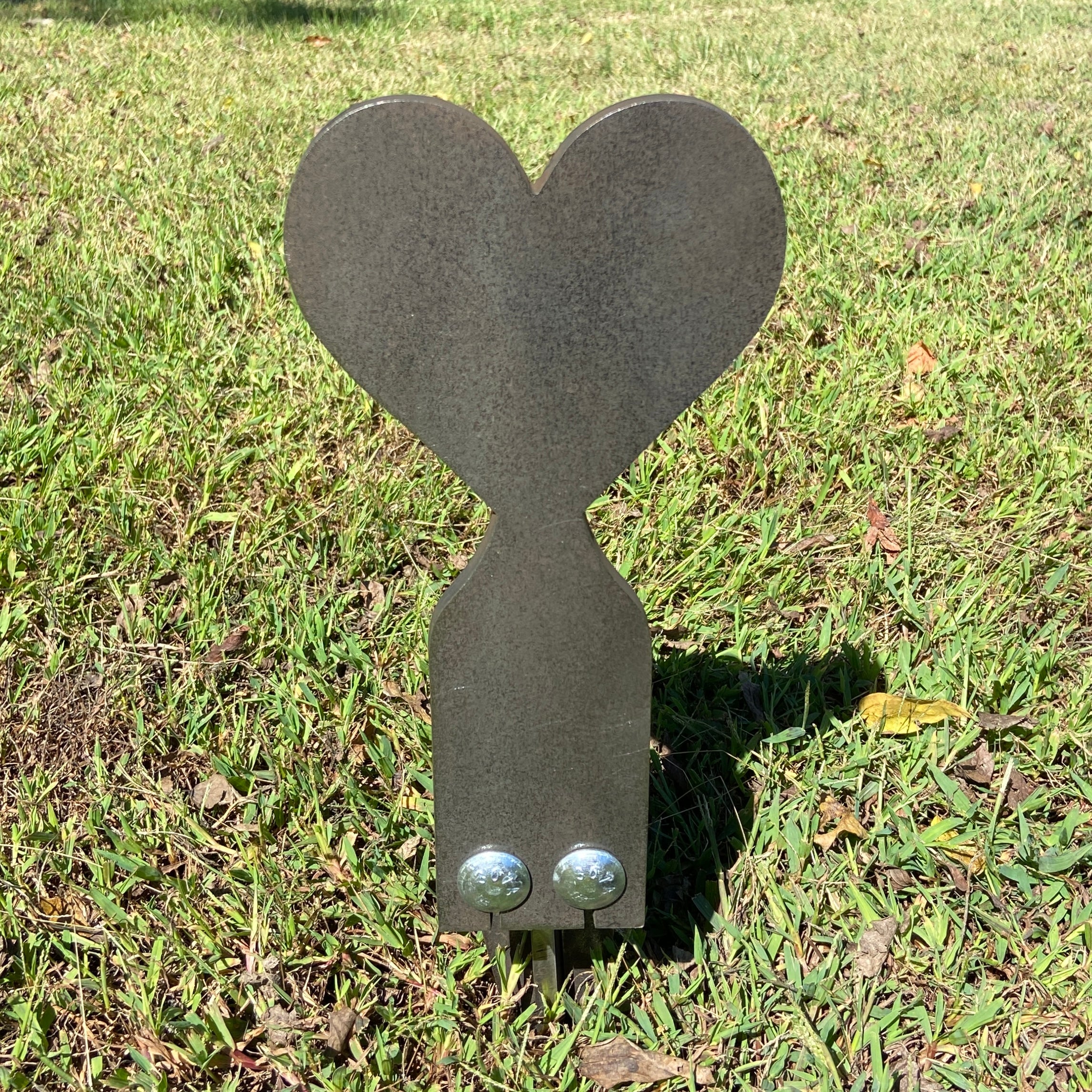 Magnum Target 6"x12" 3/8" AR500 Auto Reset Heart Popper - Suit Playing