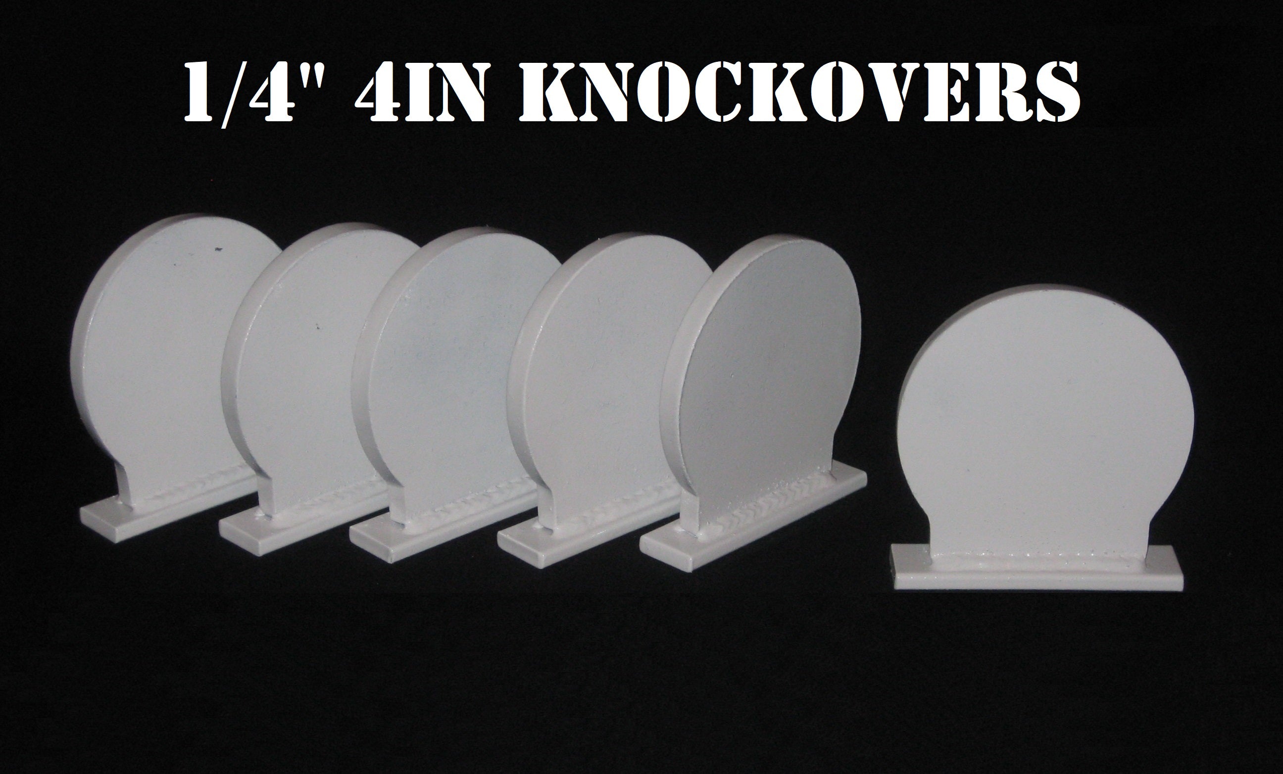 Magnum Target 4in. Round Knockovers - 6pc 1/4" 22LR Small Bore Steel T
