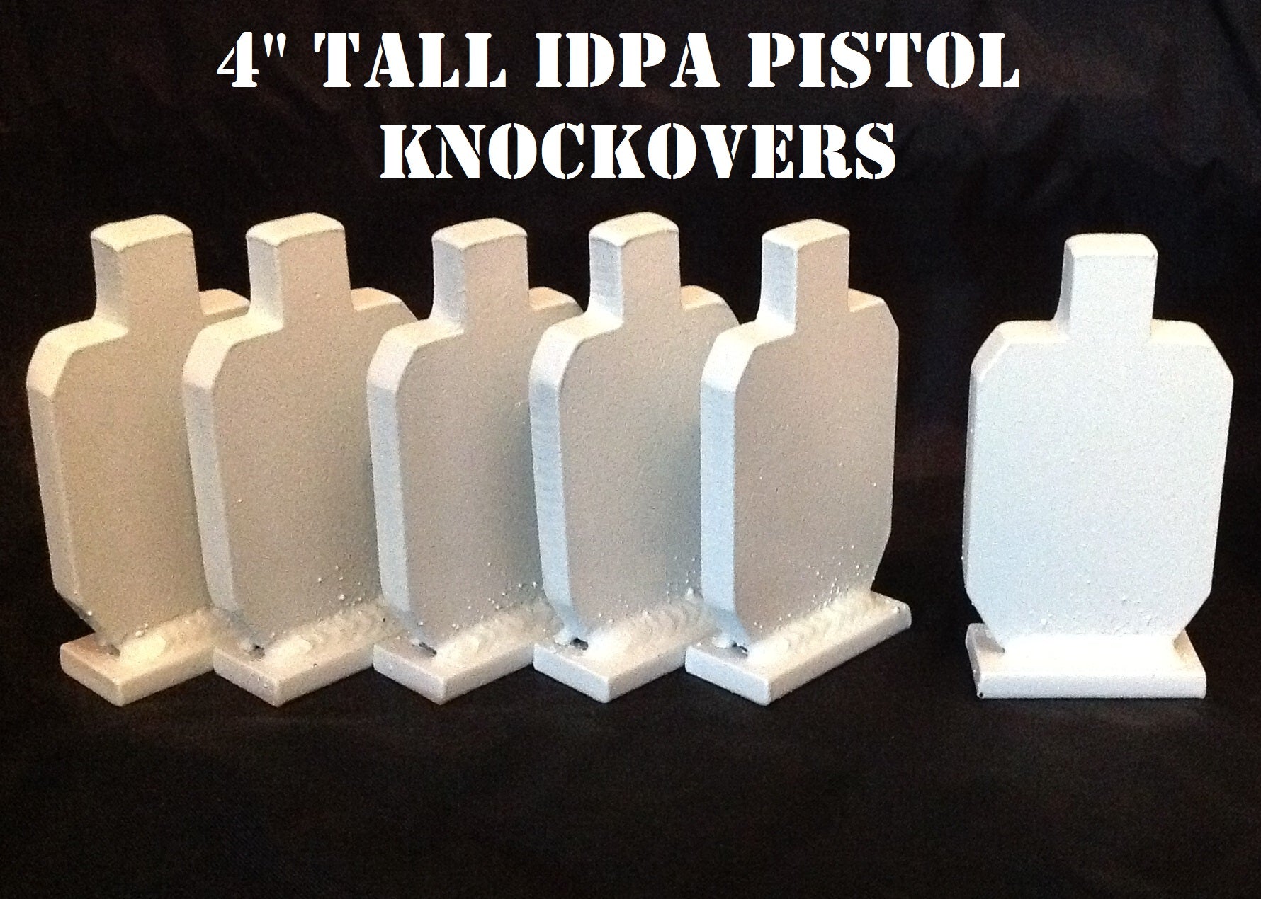 Magnum Target 6pc PISTOL ONLY 4" Tall IDPA/IPSC Knock-over Shooting Ta