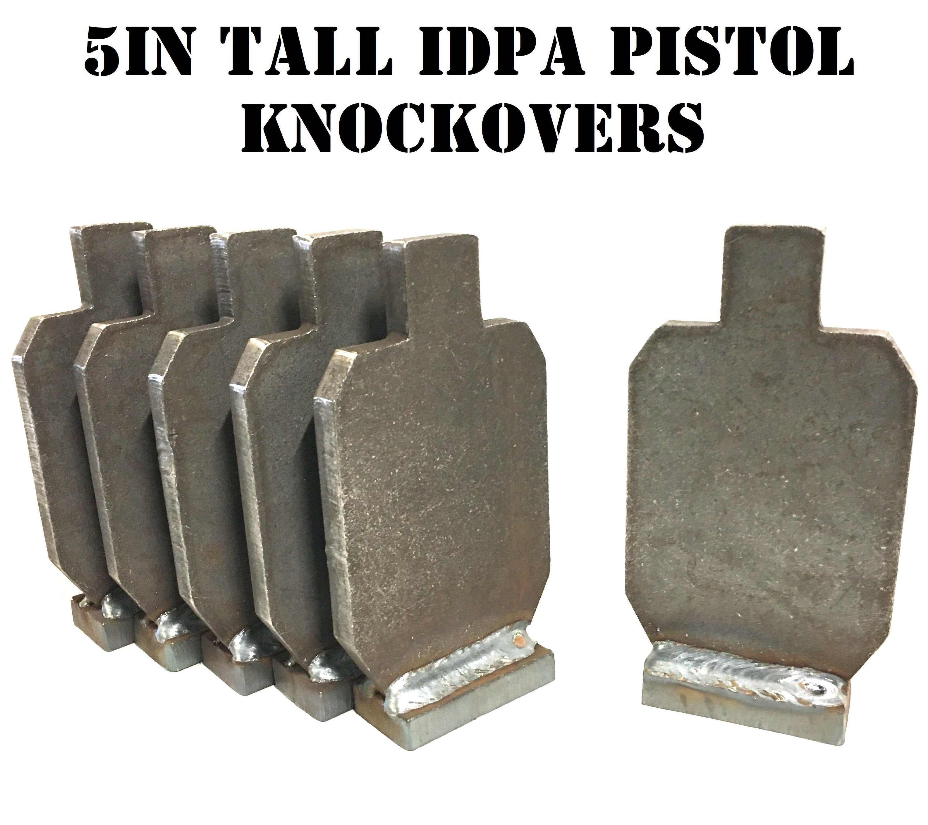 Magnum Target 6pc PISTOL ONLY 5" Tall IDPA/IPSC Knock-over Shooting Ta
