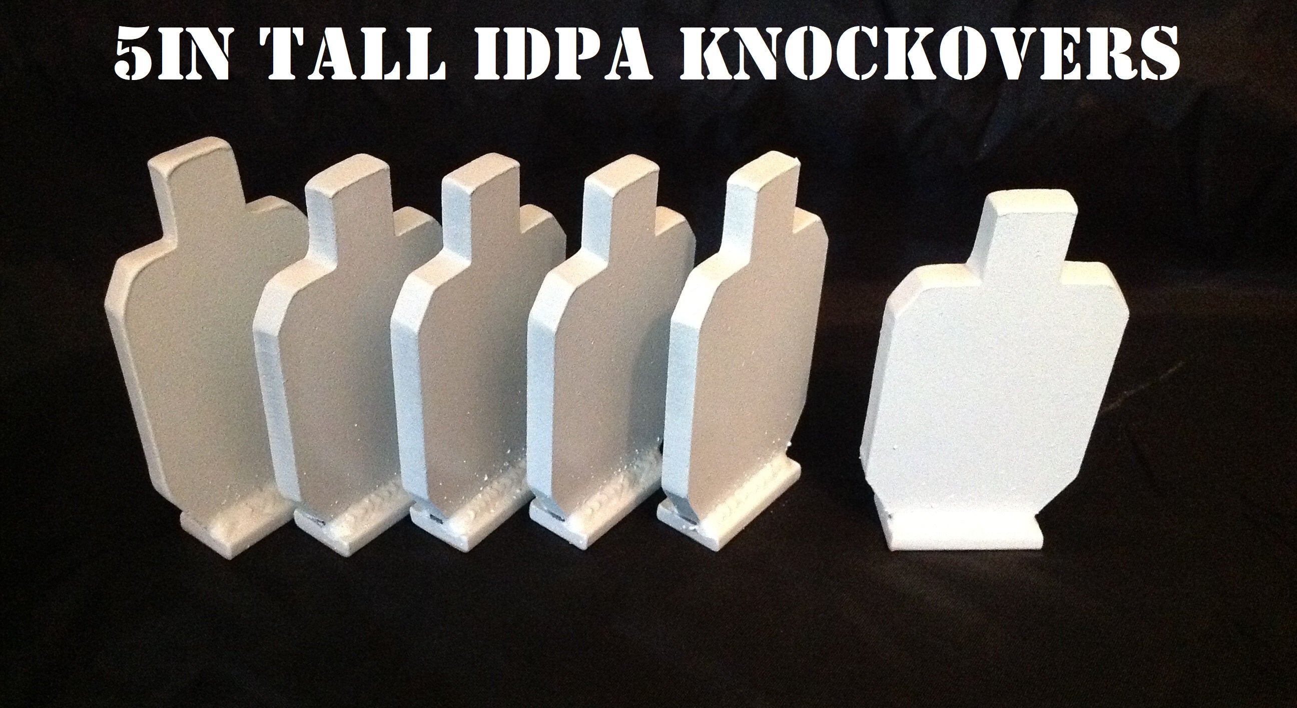 Magnum Target 6pc PISTOL ONLY 5" Tall IDPA/IPSC Knock-over Shooting Ta