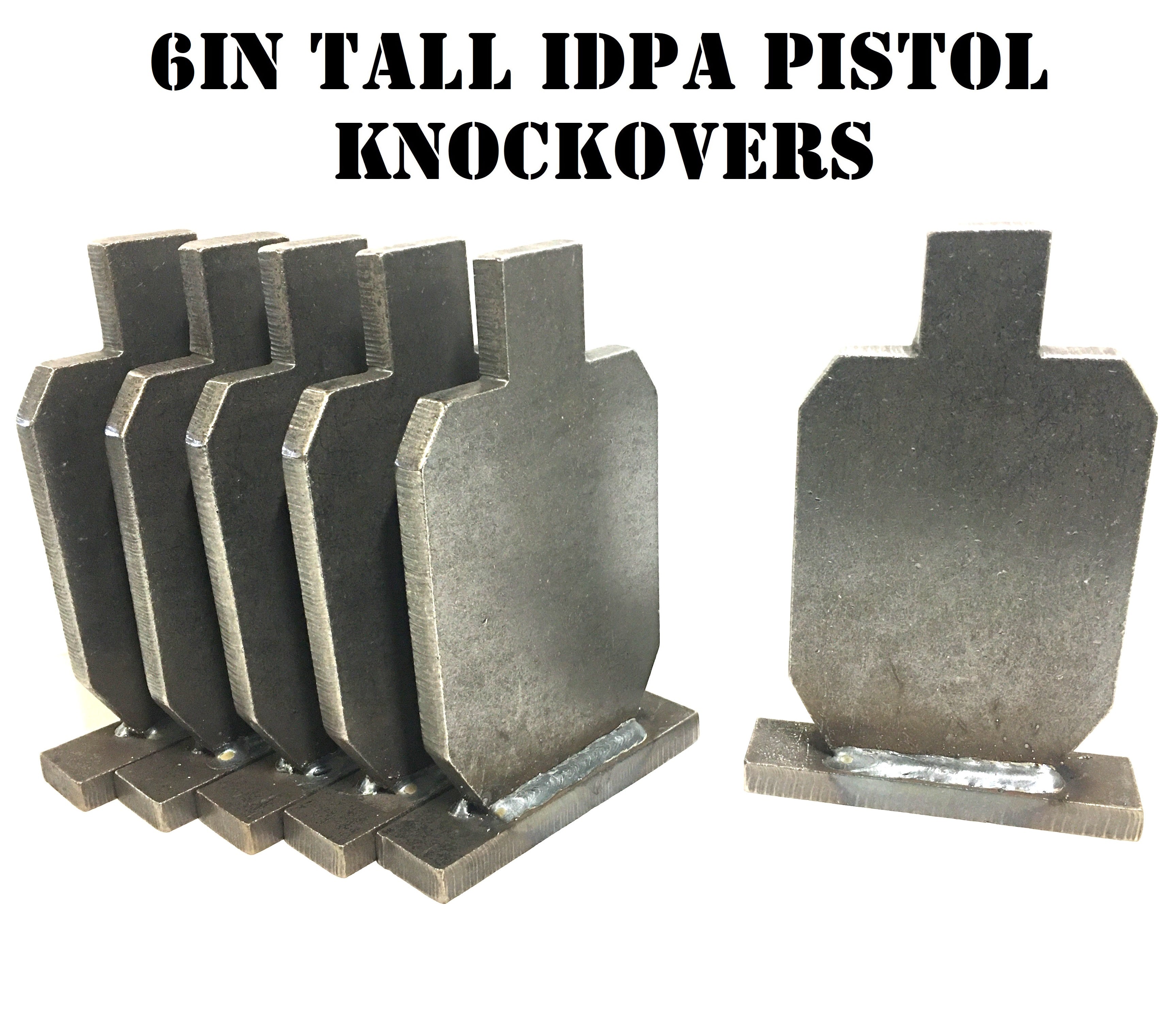 Magnum Target 6pc PISTOL ONLY 6" Tall IDPA/IPSC Knock-over Shooting Ta