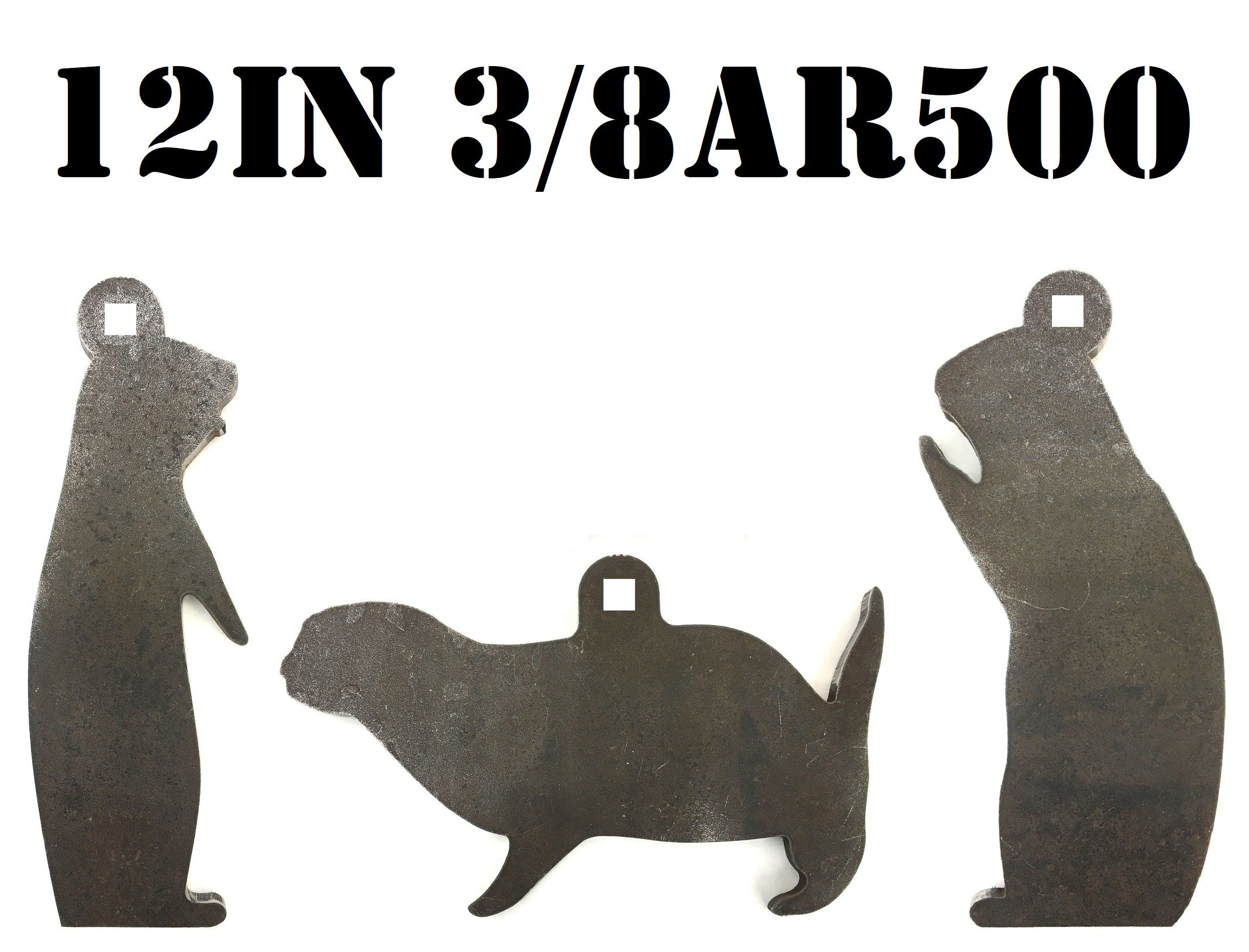 12" Steel Shooting Targets - 3/8" AR500 Prairie Dog Animal Silhouette ...