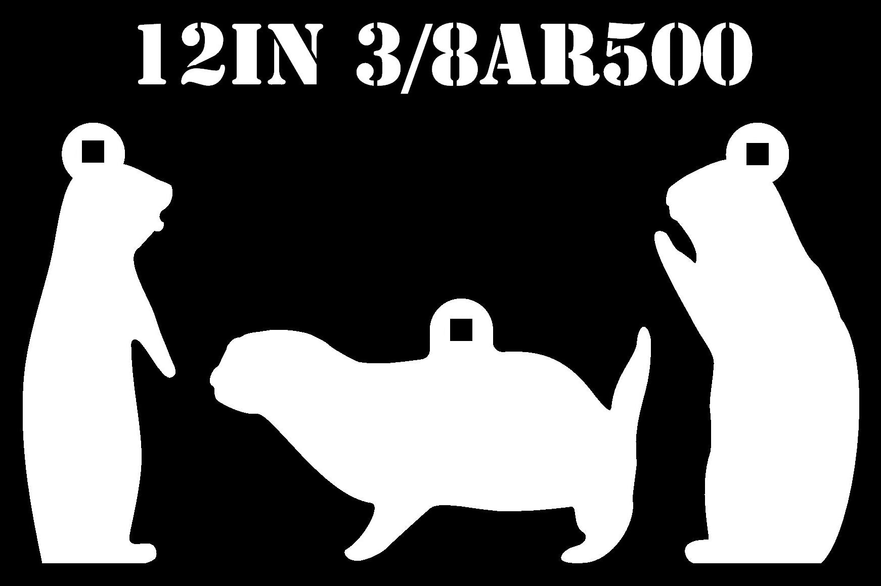 12" Steel Shooting Targets - 3/8" AR500 Prairie Dog Animal Silhouette ...
