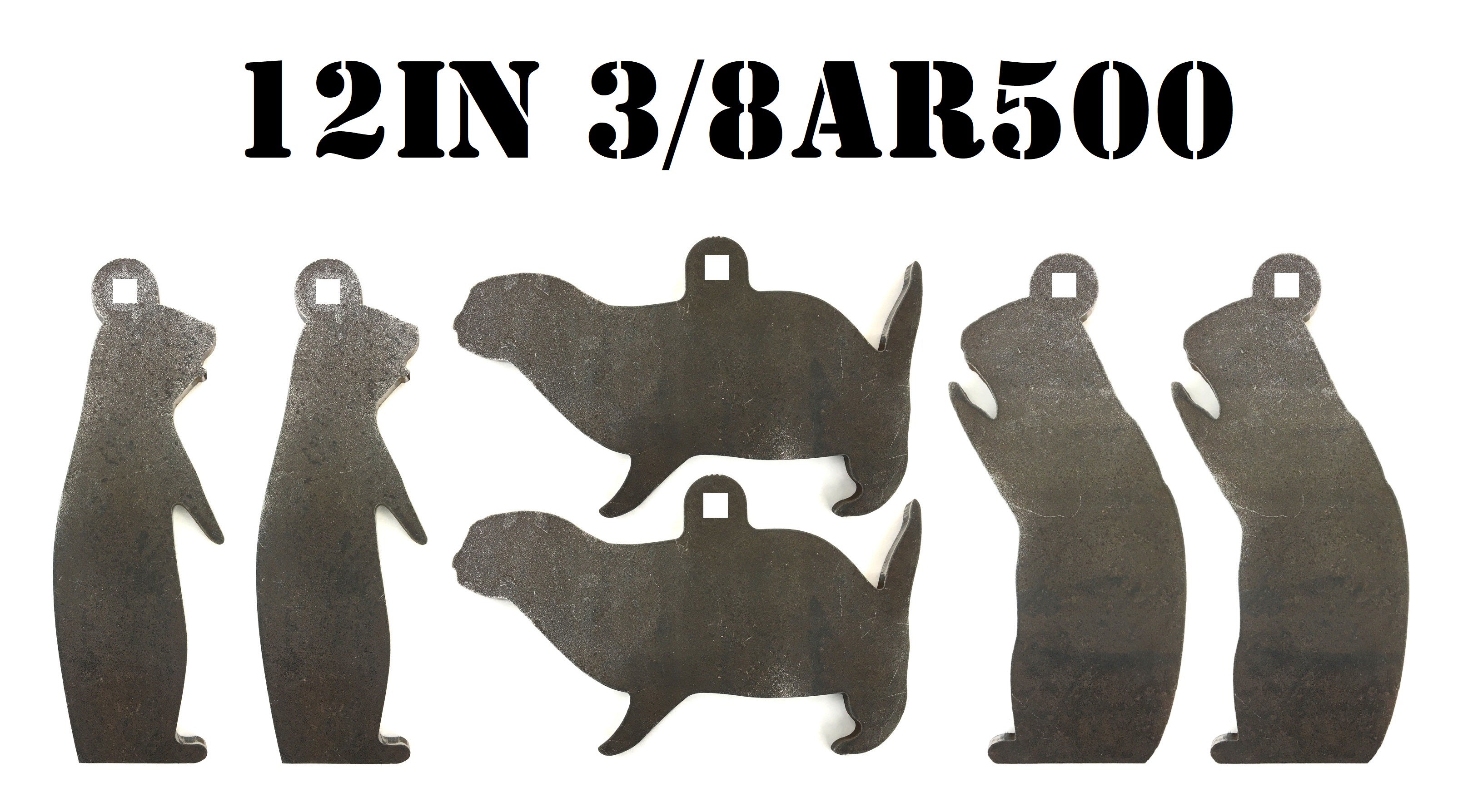 12" Steel Shooting Targets - 3/8" AR500 Prairie Dog Animal Silhouette ...