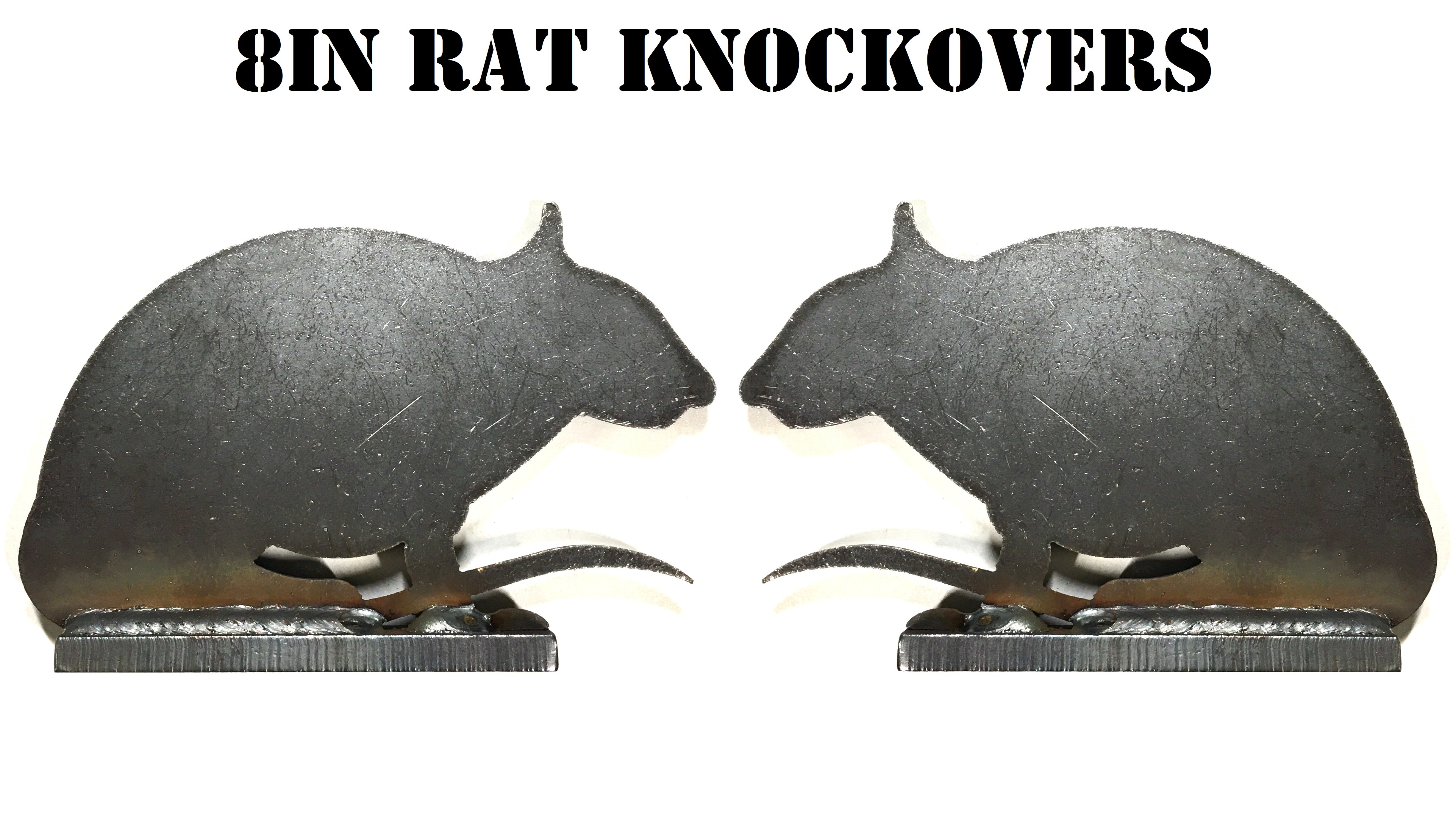 Steel Shooting Targets - Animal Silhouette Knockovers - 2pc Rat - 1/4I ...