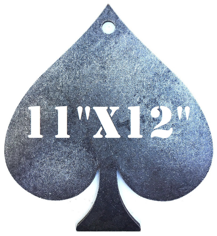 12" x 3/8" AR500 Cowboy Action CAS Spade Steel Shooting Target (SUIT12 ...