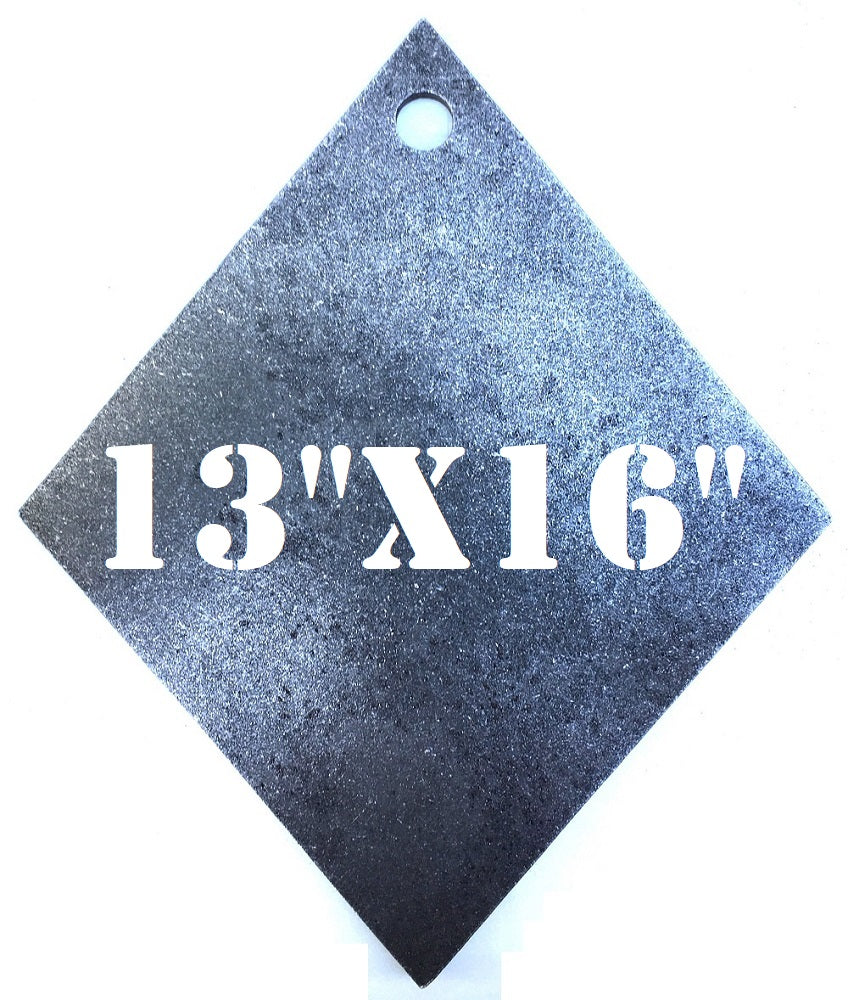 16" x 3/8" AR500 Cowboy Action CAS Diamond Steel Shooting Target (SUIT ...