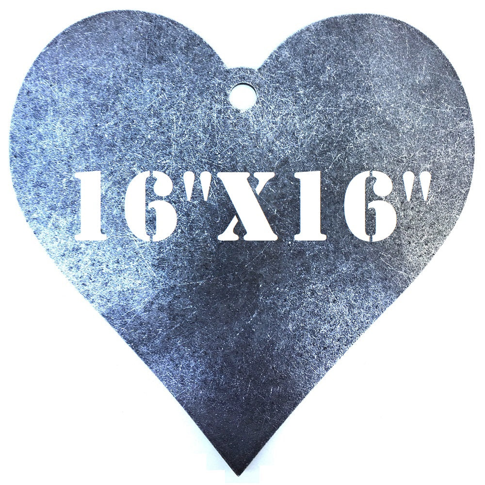 16" x 3/8" AR500 Cowboy Action CAS Heart Steel Shooting Target (SUIT16 ...