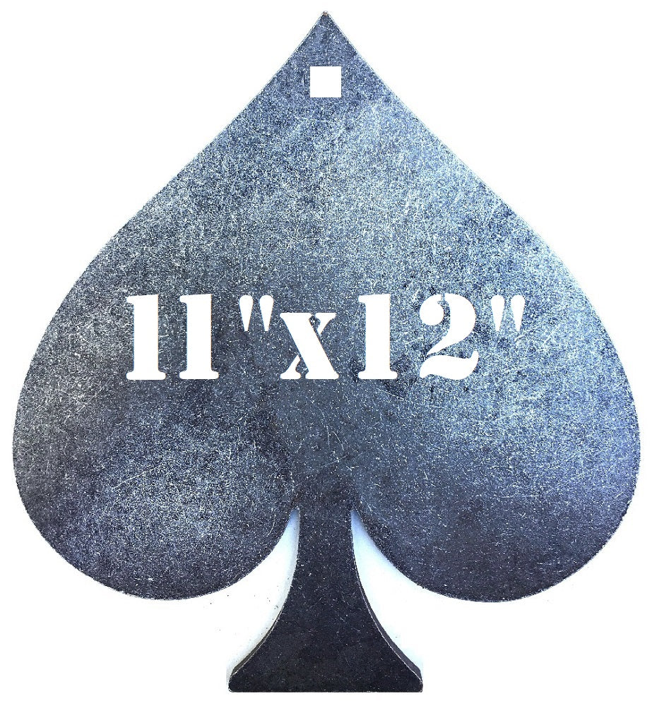 11"x12" 3/8" AR500 Cowboy Action CAS Spade Steel Shooting Target (SUIT ...