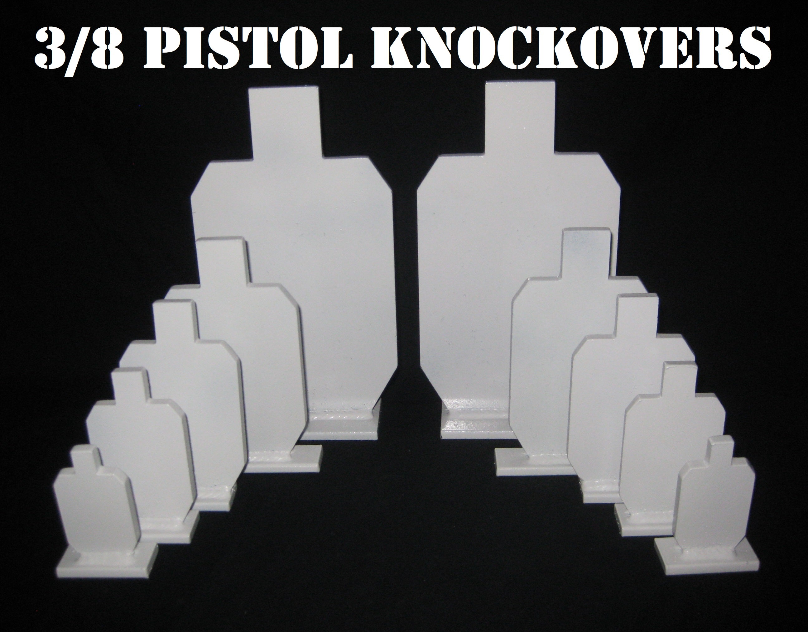 10pc IDPA/IPSC Steel Shooting Range Knock-over PISTOL ONLY Targets - 3 ...