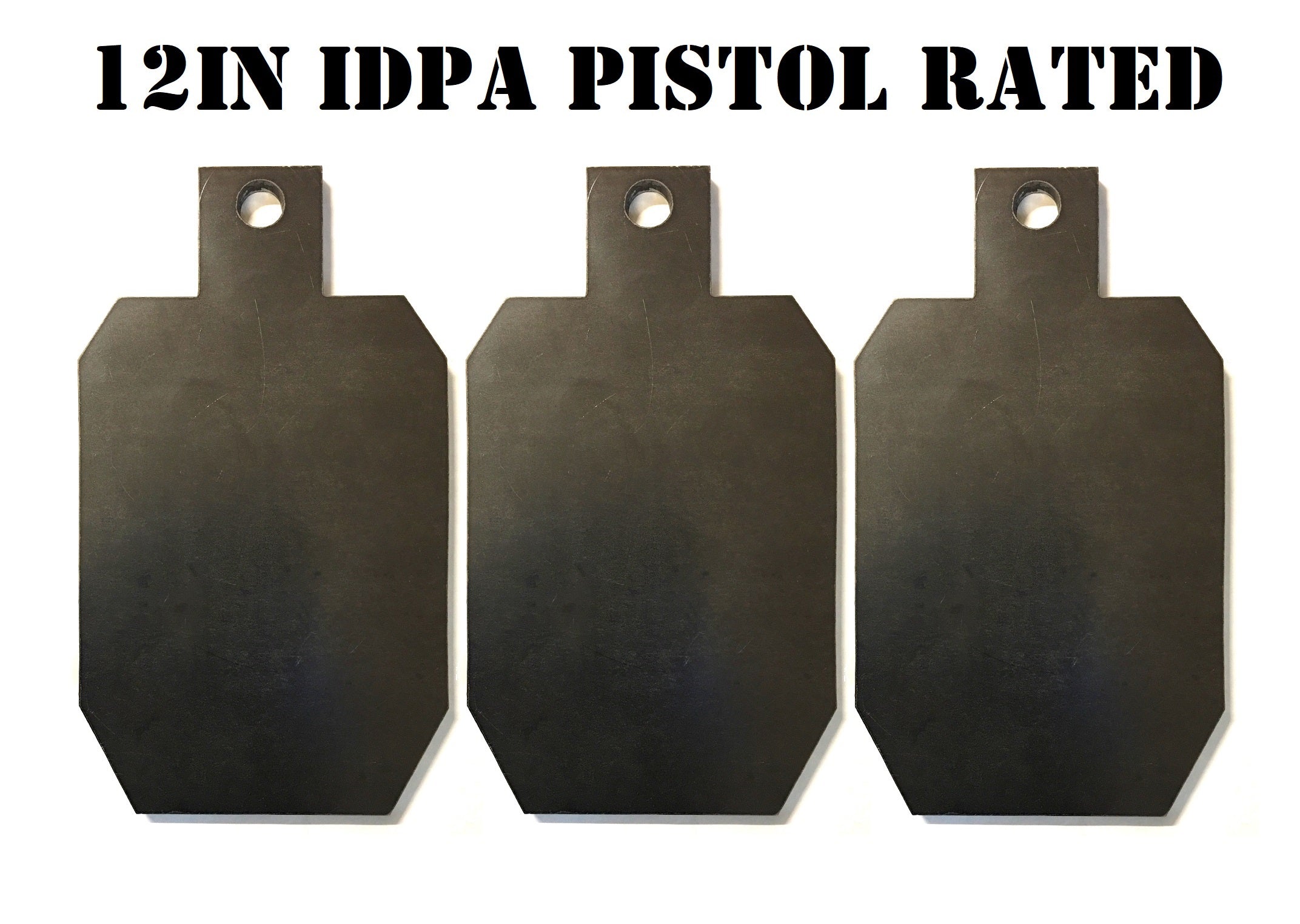 Magnum Target 12in Tall IDPA/IPSC PISTOL ONLY Targets - 3pc 3/8in Mild