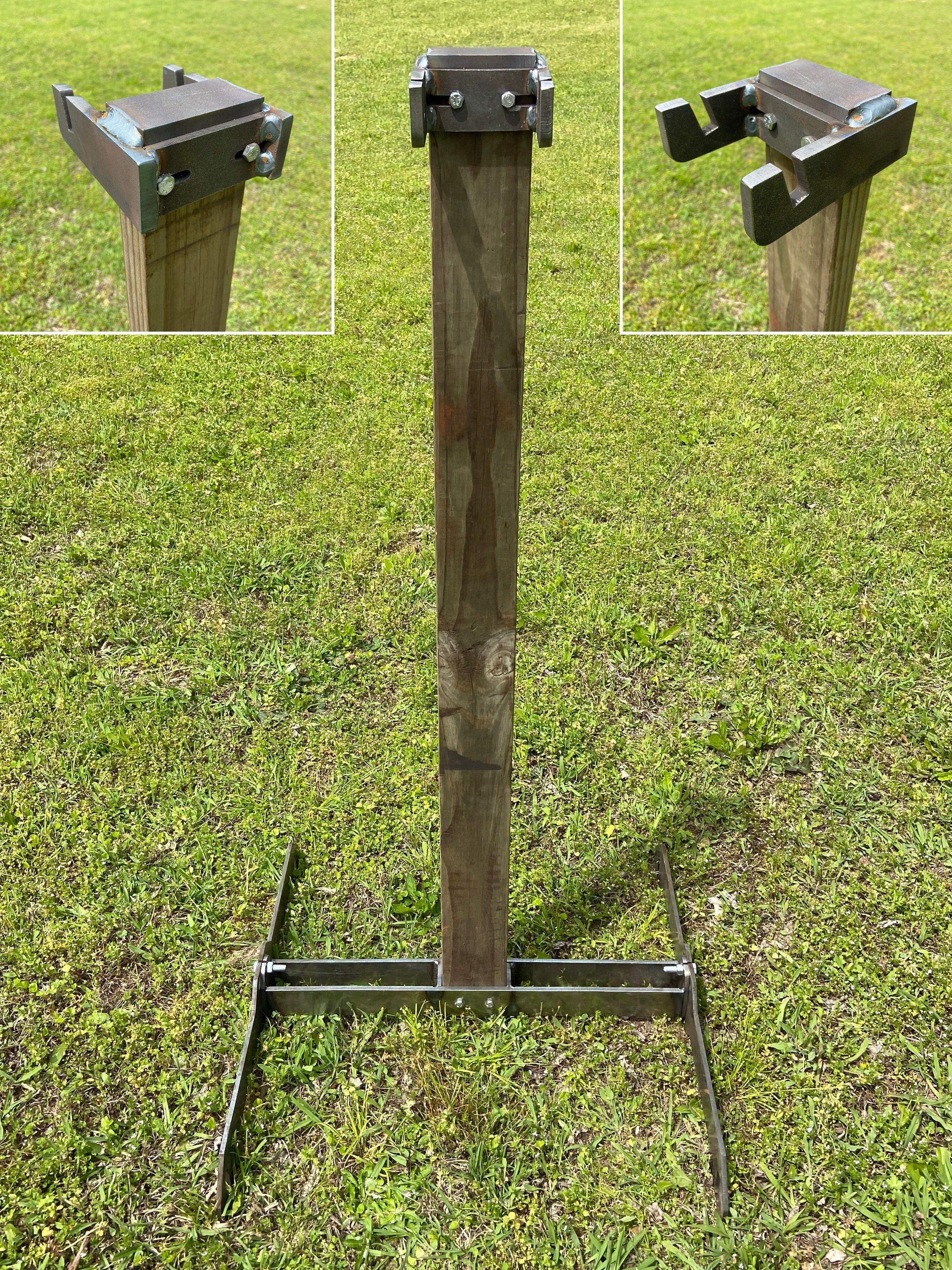 2x4 Mount & Stand for 3/8" AR500 Steel Reactive Hostage Shooting Targe ...