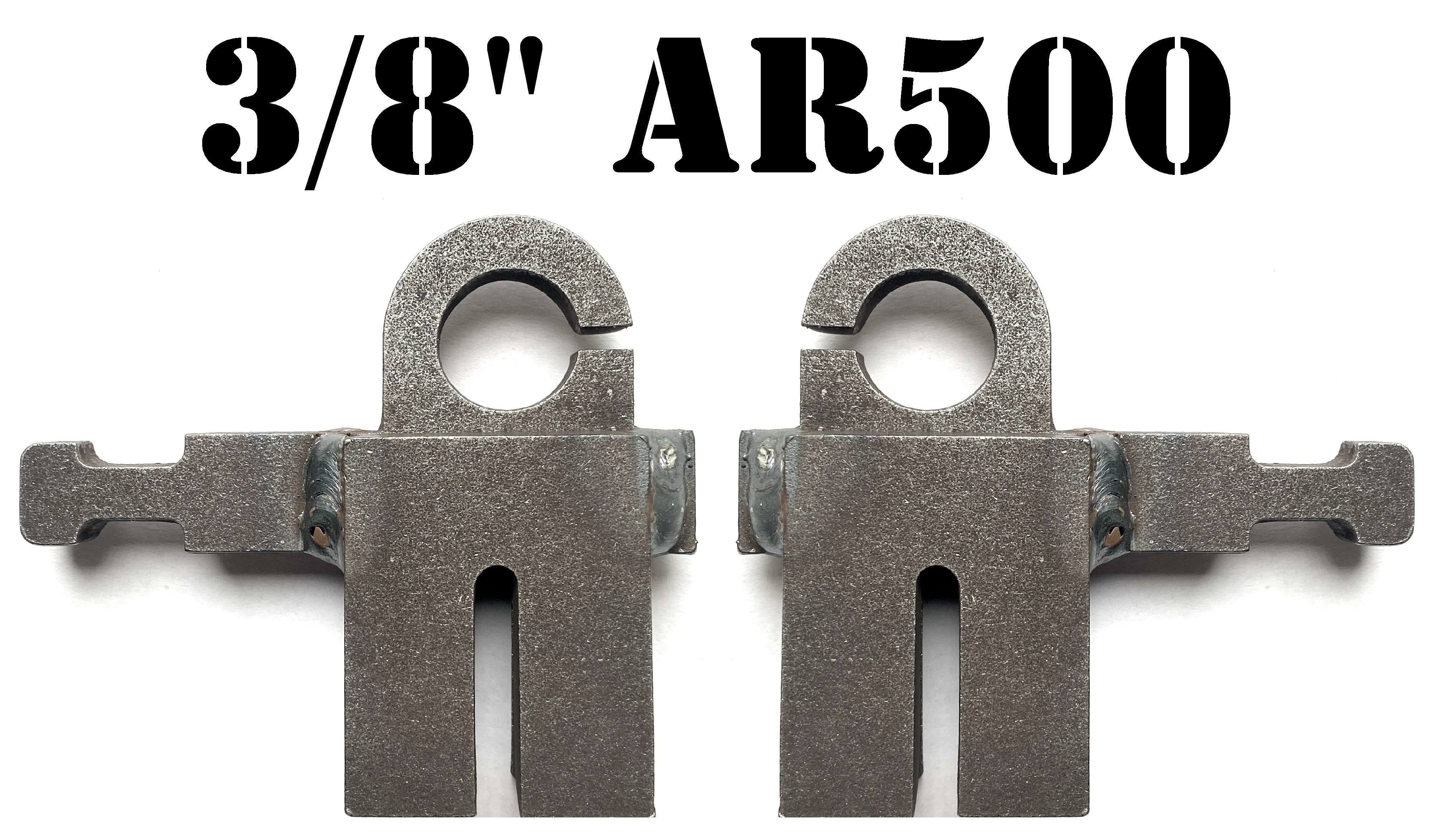 3/8" AR500 Steel Target Interlocking T-Post Pipe Stand Mounts for 3/4 ...