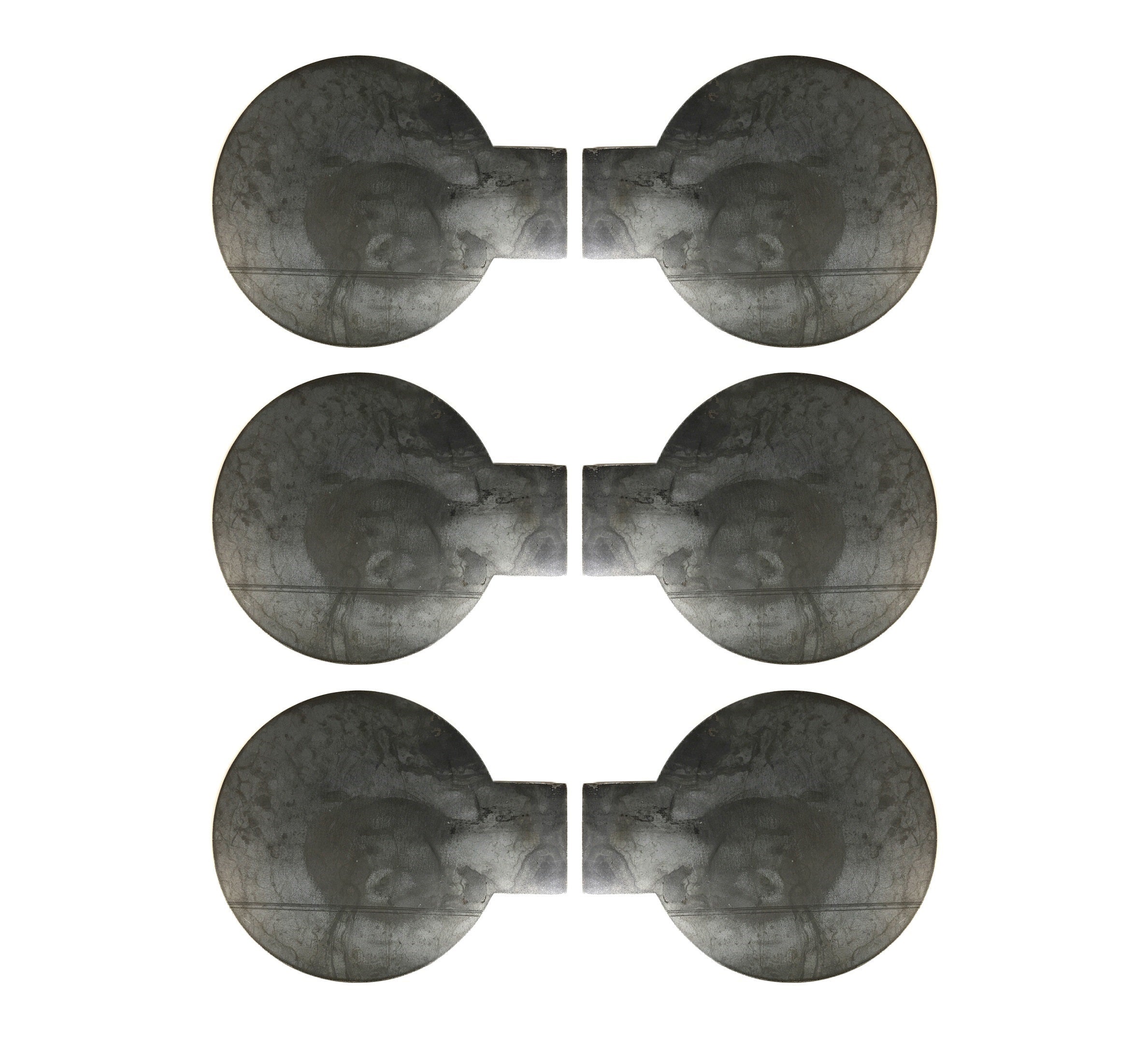 Magnum Target 8" PISTOL ONLY Steel Tabbed Round Targets for Plate Rack