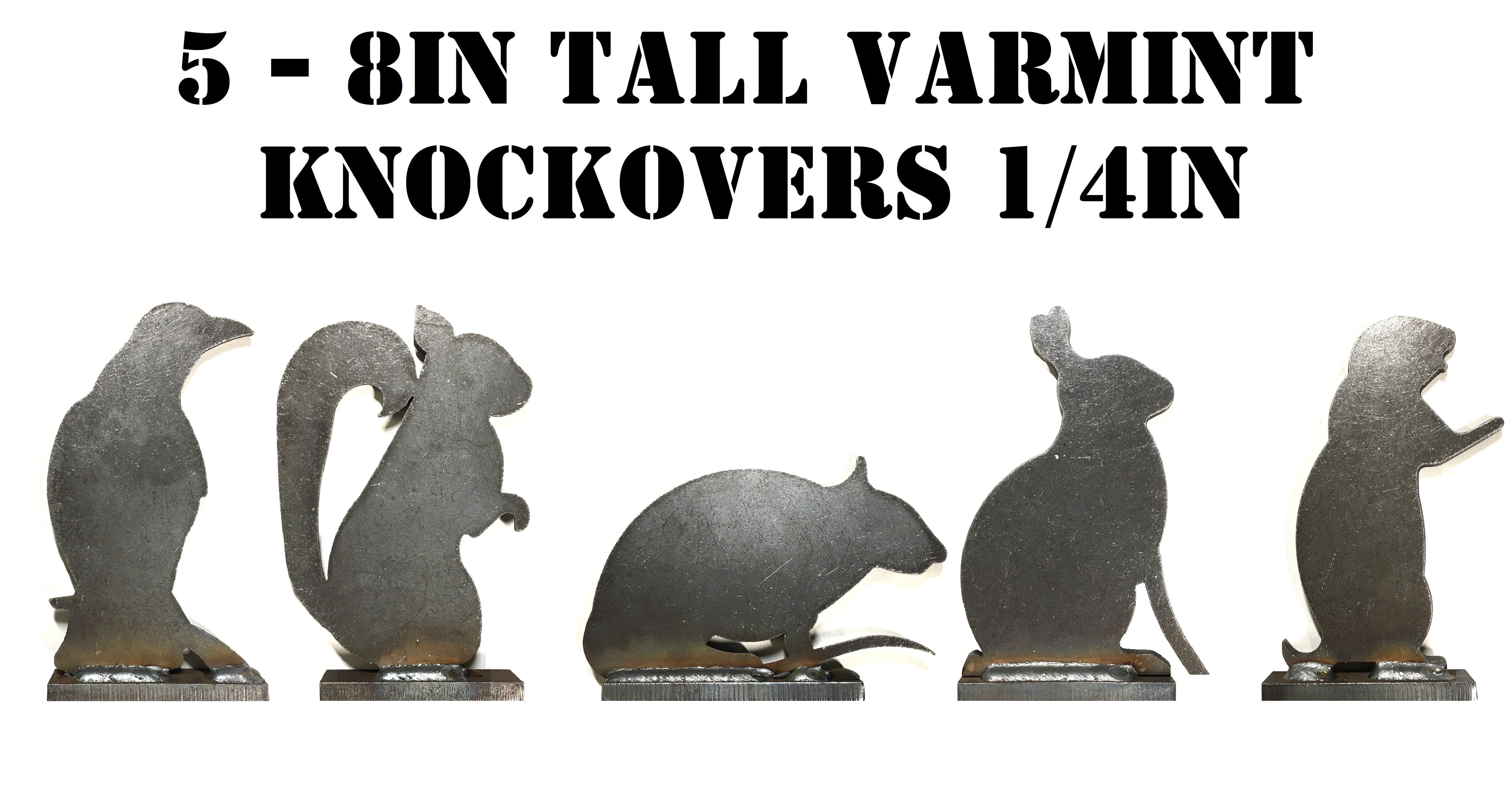 Steel Shooting Targets - Animal Silhouette Knockovers-Varmit - 1/4IN ...