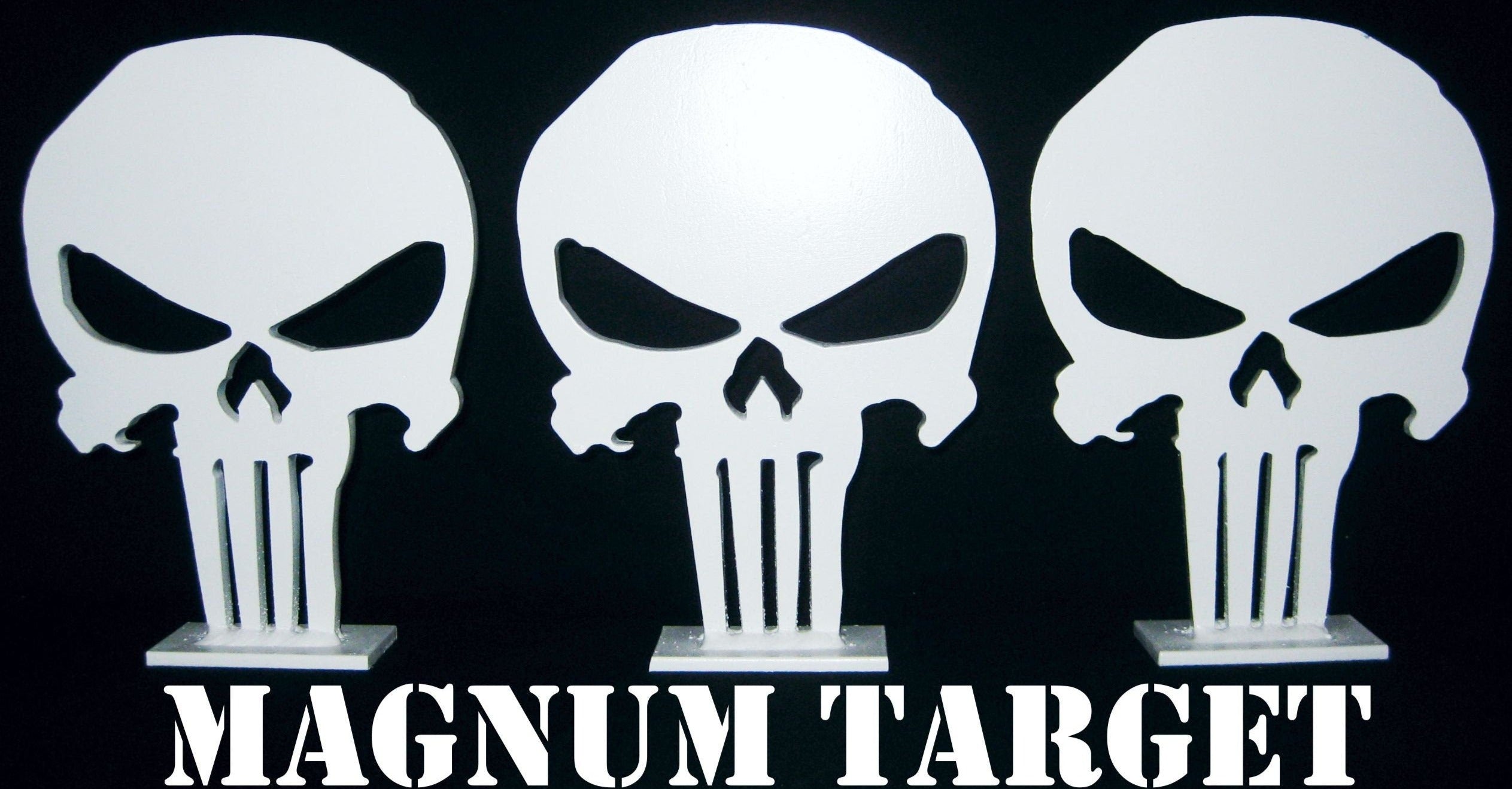 Magnum Target Steel Shooting Targets - 3/8" Mild Steel 10.75"x8" Skull